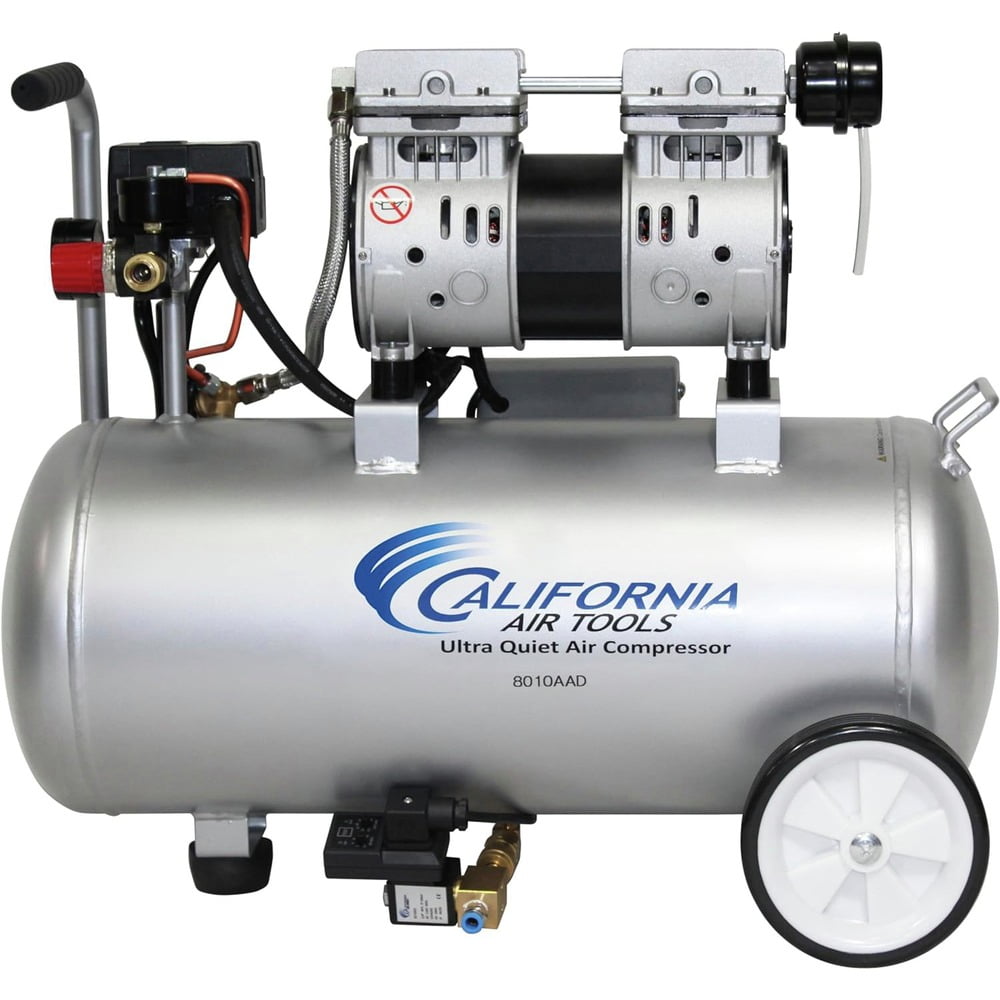California Air Tools CAT-8010AAD 1 HP 8 Gallon Aluminum Tank Oil-Free ...