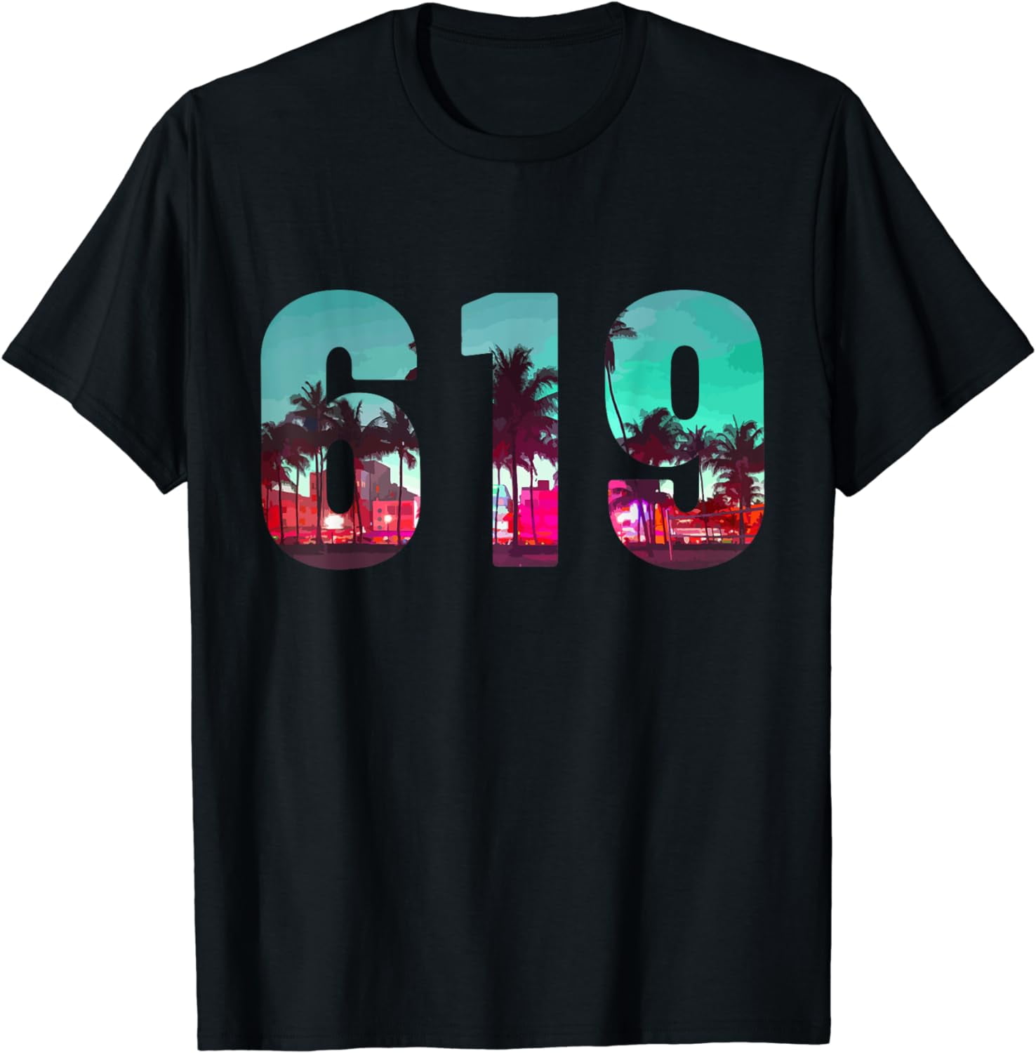 California Area Code 619 San Diego Vintage Retro T-Shirt - Walmart.com