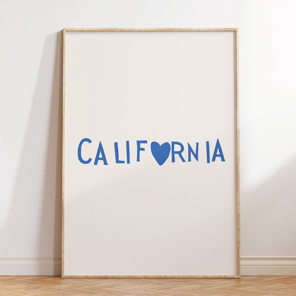 California Art Print California Wall Art Minimalist Ca Print California ...