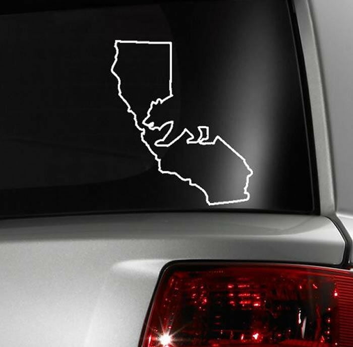 California Bear Flag Outline Vinyl Sticker Decal 5" Inches Long - Model ...