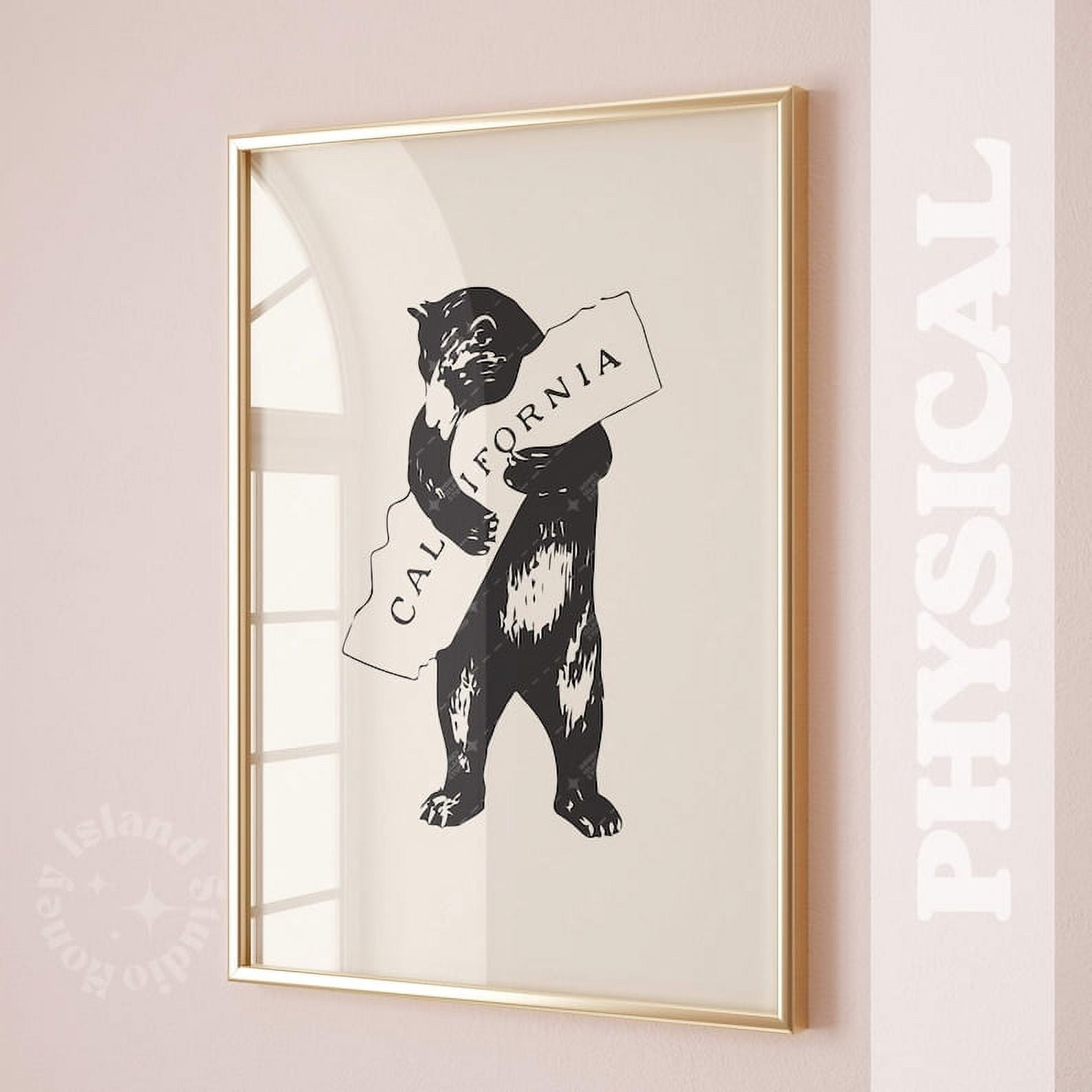 California Bear Hug Print, Retro California Bear Hug, California Bear ...