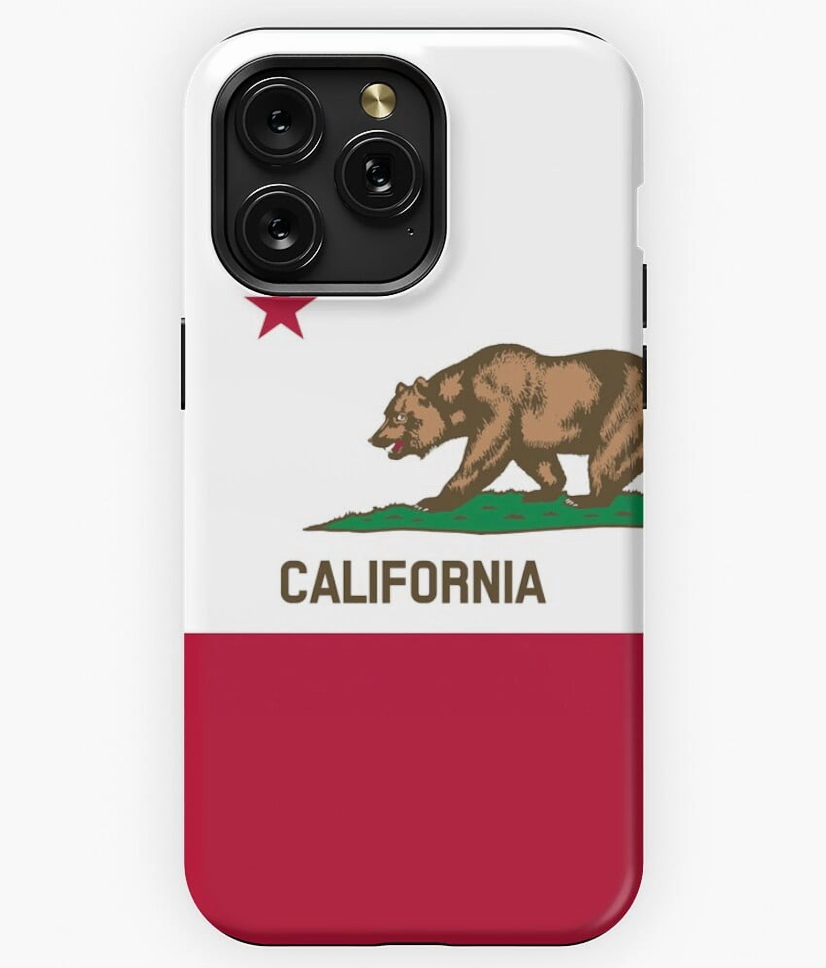 California Bear Republic Flag State Pride Graphic Art A791 Phone Case ...