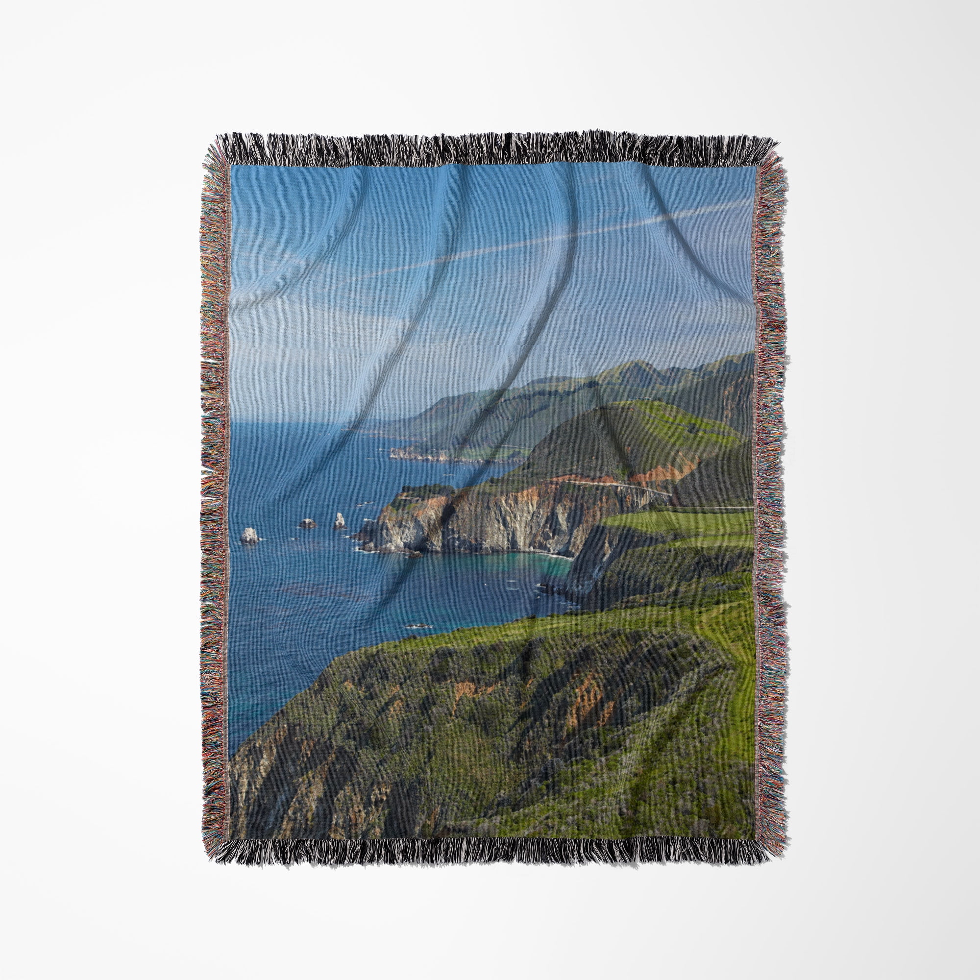 California, Big Sur, Coastline Along Pacific Coast Highway., Woven ...