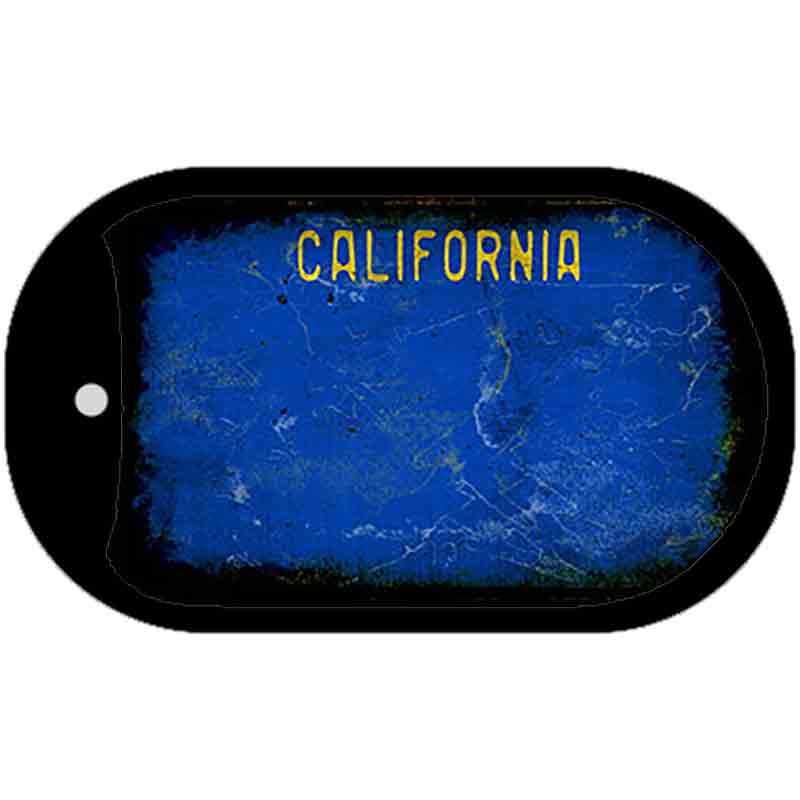 California Blue Rusty Blank Novelty Metal Dog Tag Necklace DT-8194 2" x ...