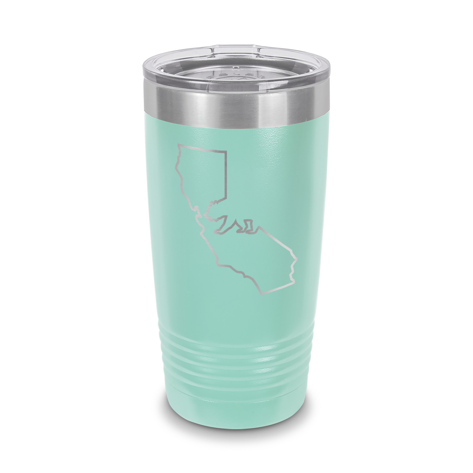 California Cali Bear Tumbler 20 oz - Laser Engraved w/ Clear Lid ...