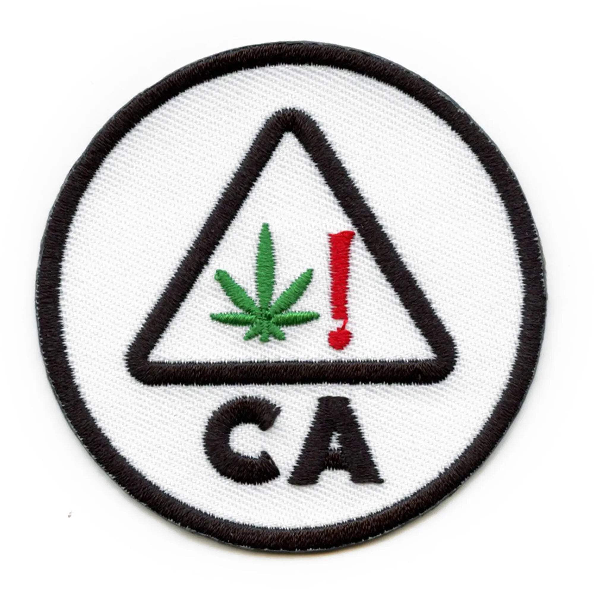 California Cannabis Warning Symbol Patch THC State 420 Embroidered Iron ...