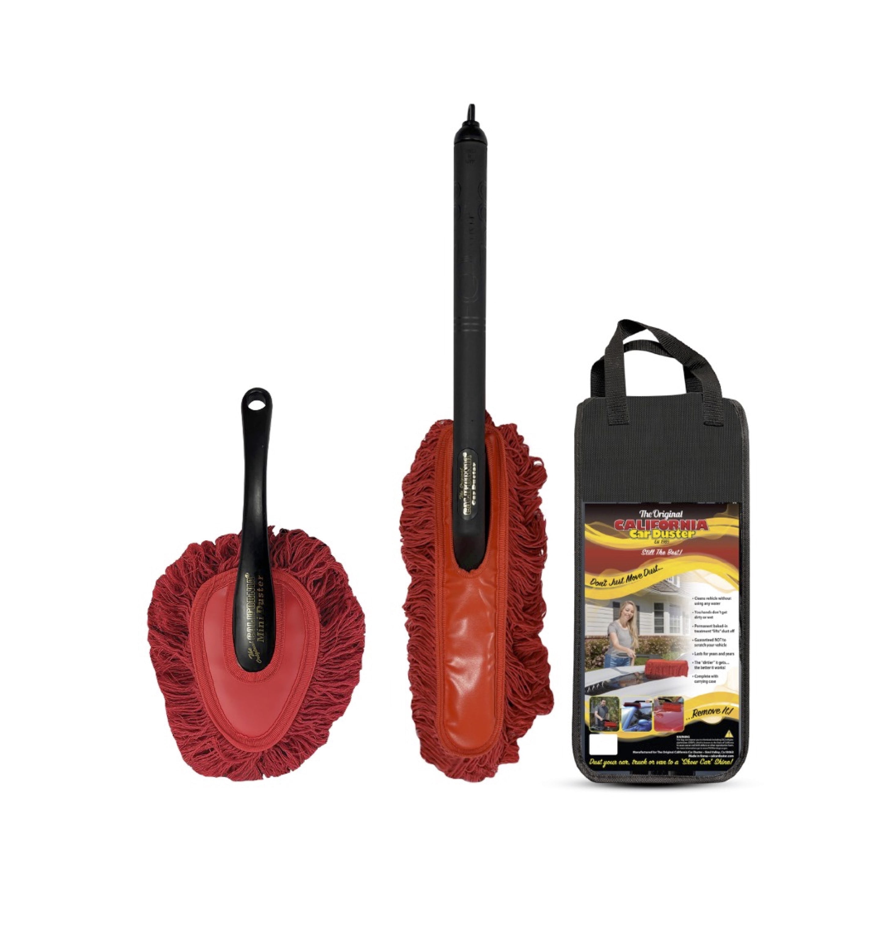 California Car Duster Auto Detailing Combo with Black Plastic Handle ...