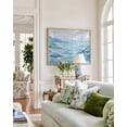 California Coastal Cliff Pacific Ocean Vintage Rustic Landscape Blue ...