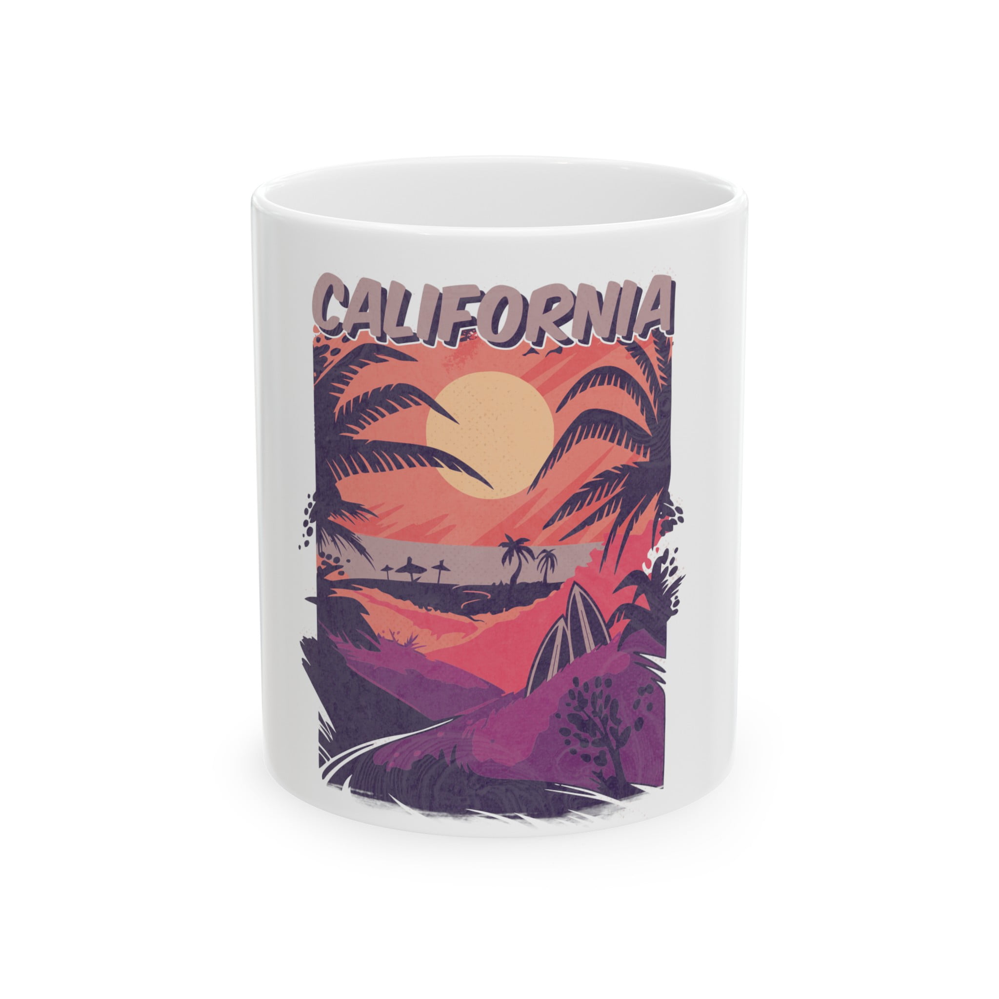 California Beach Ceramic Coffee Mug 11 oz - Walmart.com