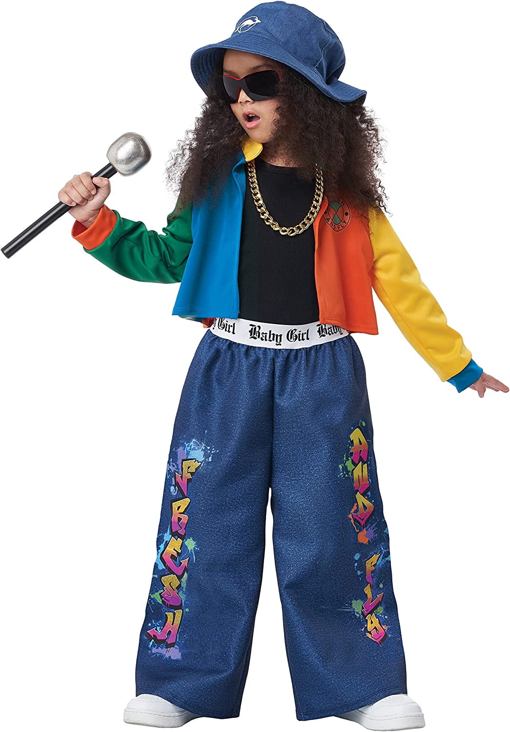 90's Hip Hop Rapper Girls Toddler Costume - Large (4-6) - Walmart.com