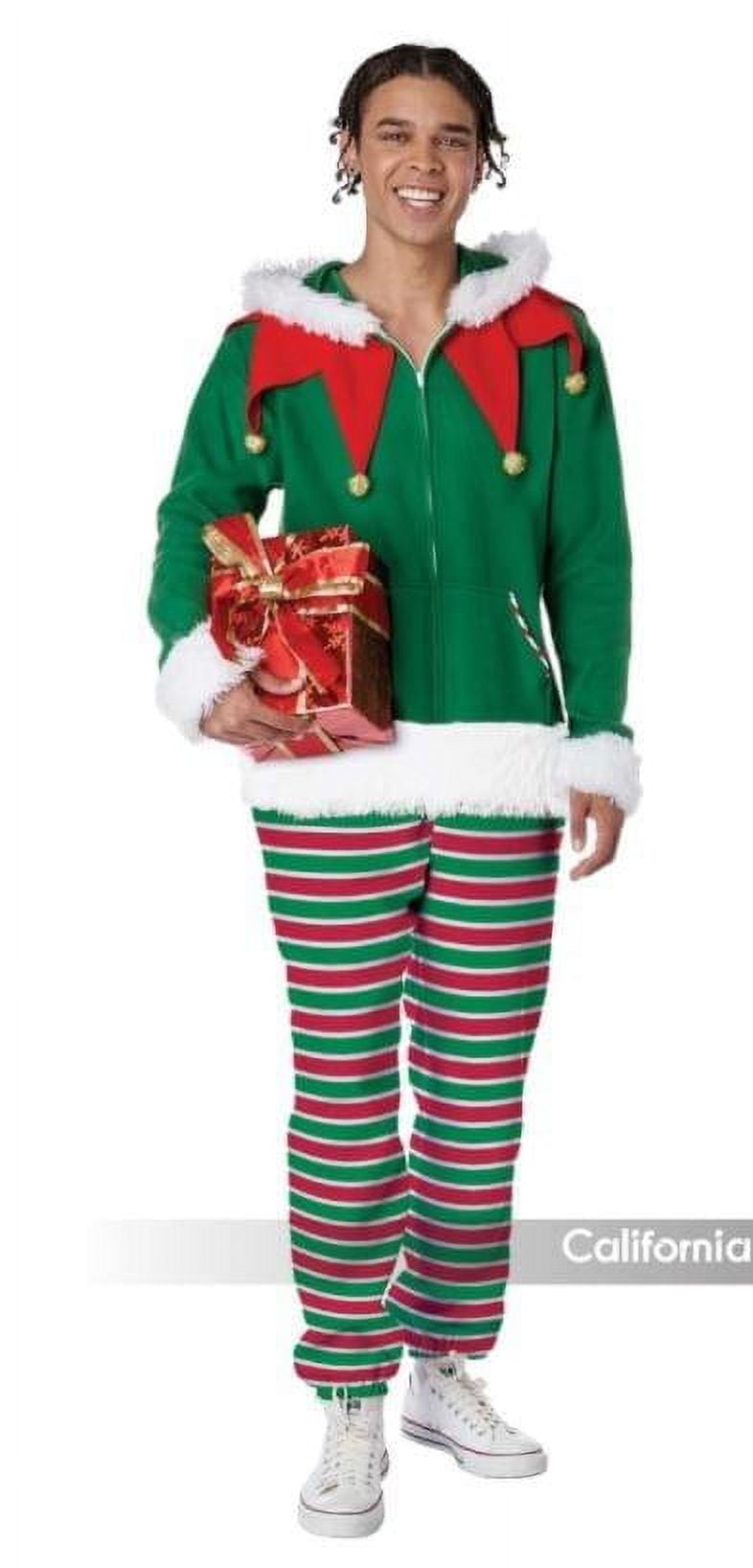 California Costumes Elf Fleece Jumpsuit Adult Costume | Small Unisex ...