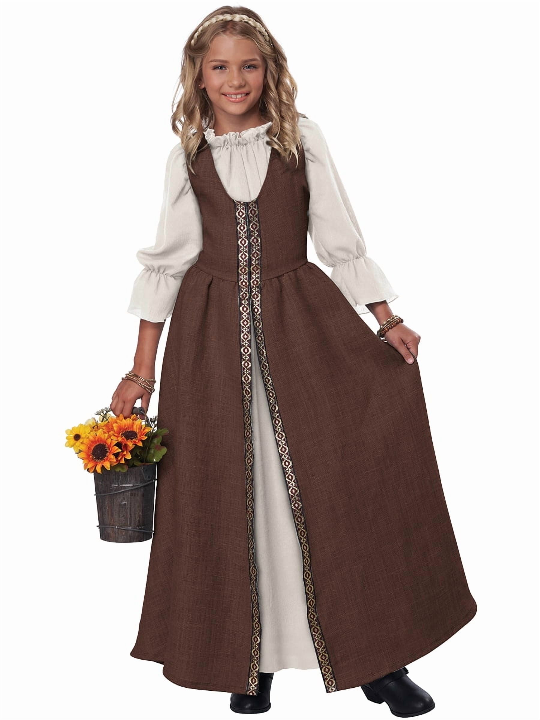 High Fantasy Realm Medieval Renaissance Faire Maiden Girl's Costume X ...