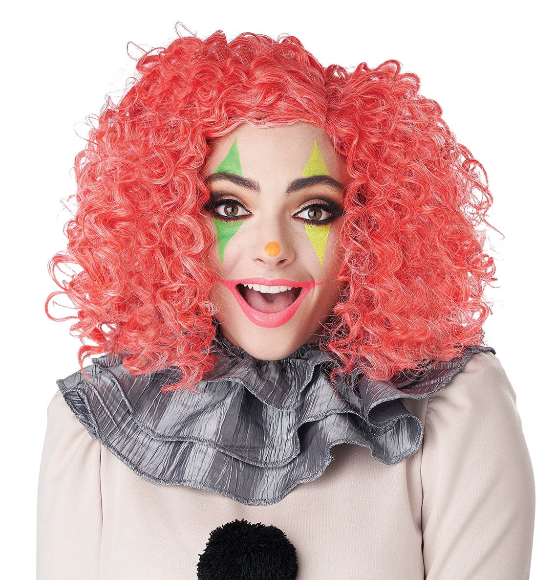 Pink Corkscrew Clown Wig Costume Accessory - Walmart.com