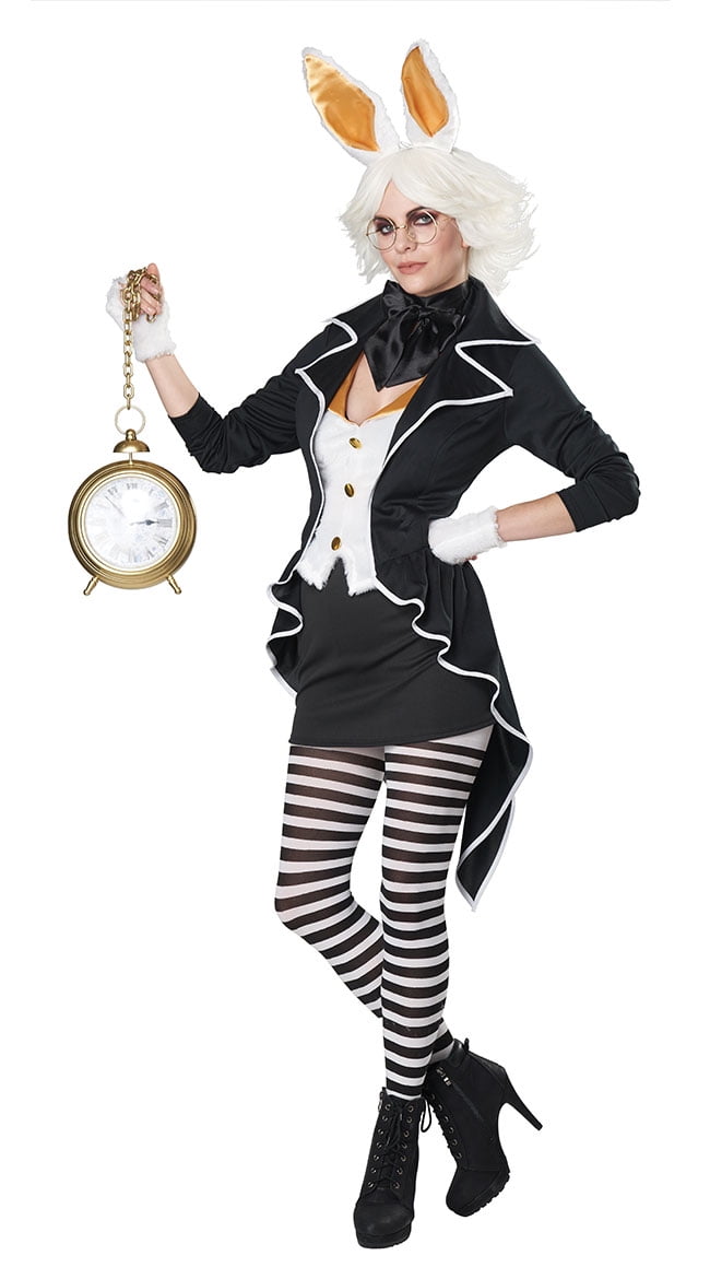 California Costumes Punctual White Rabbit Fancy-Dress Costume for Women ...