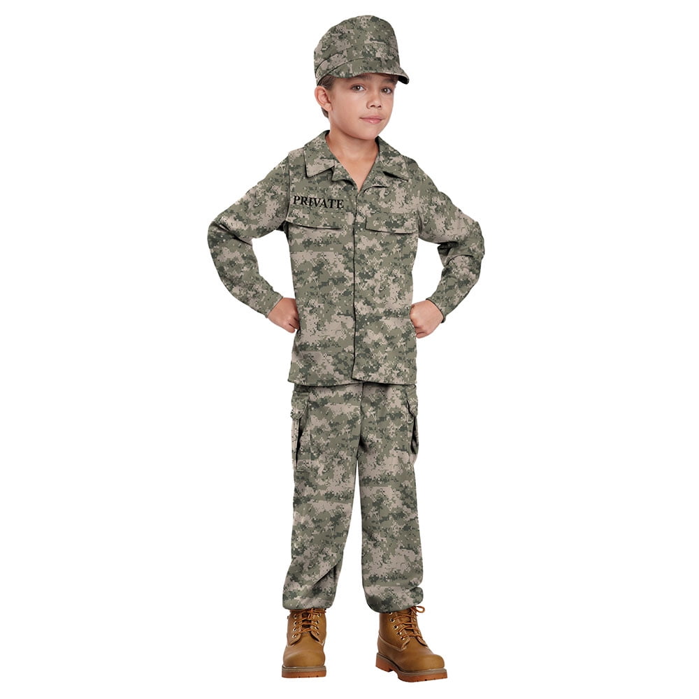 Boys Army Man Soldier Military Halloween Costume, Size Large 10-12 ...