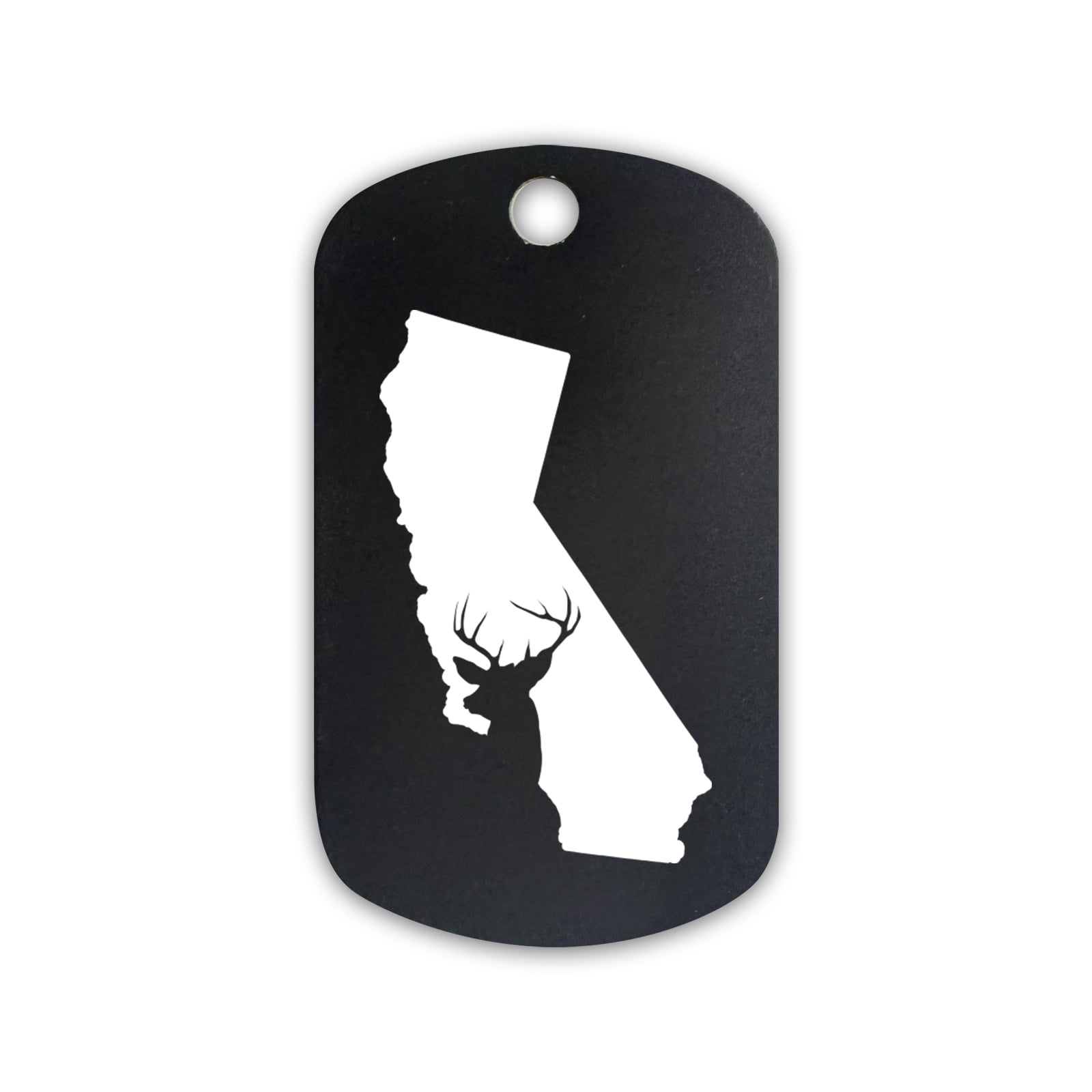 California Deer State GI Dog Tag Aluminum Keychain buck hunt hunting ...