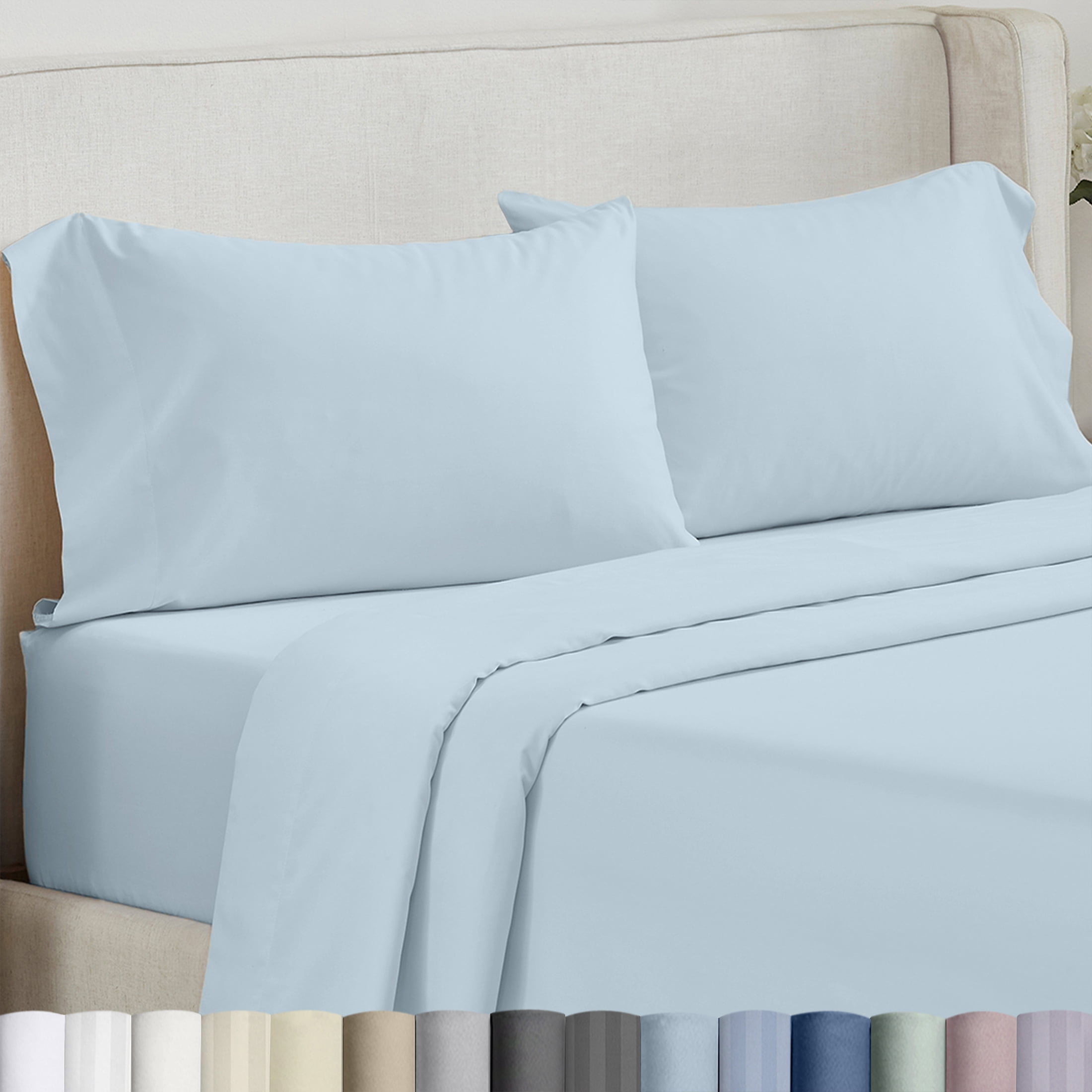 California Design Den 500 TC Cotton Pillowcases fits King Pillows ...