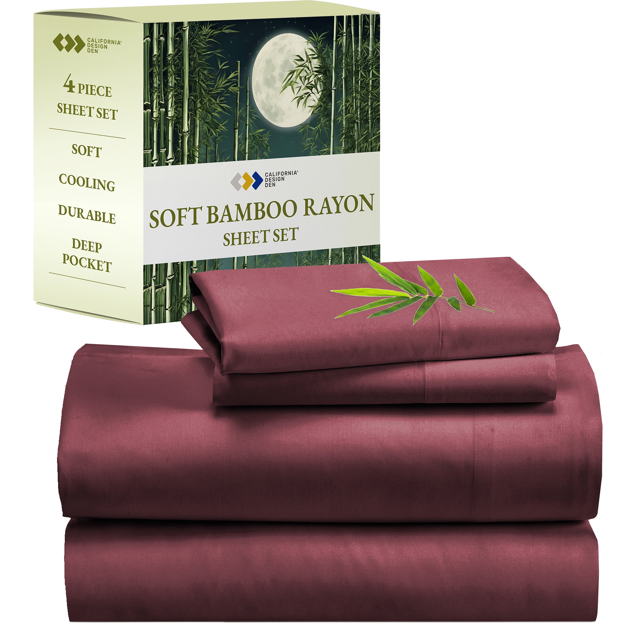 California Design Den Cal King Sheets - Super Soft Rayon from Bamboo ...