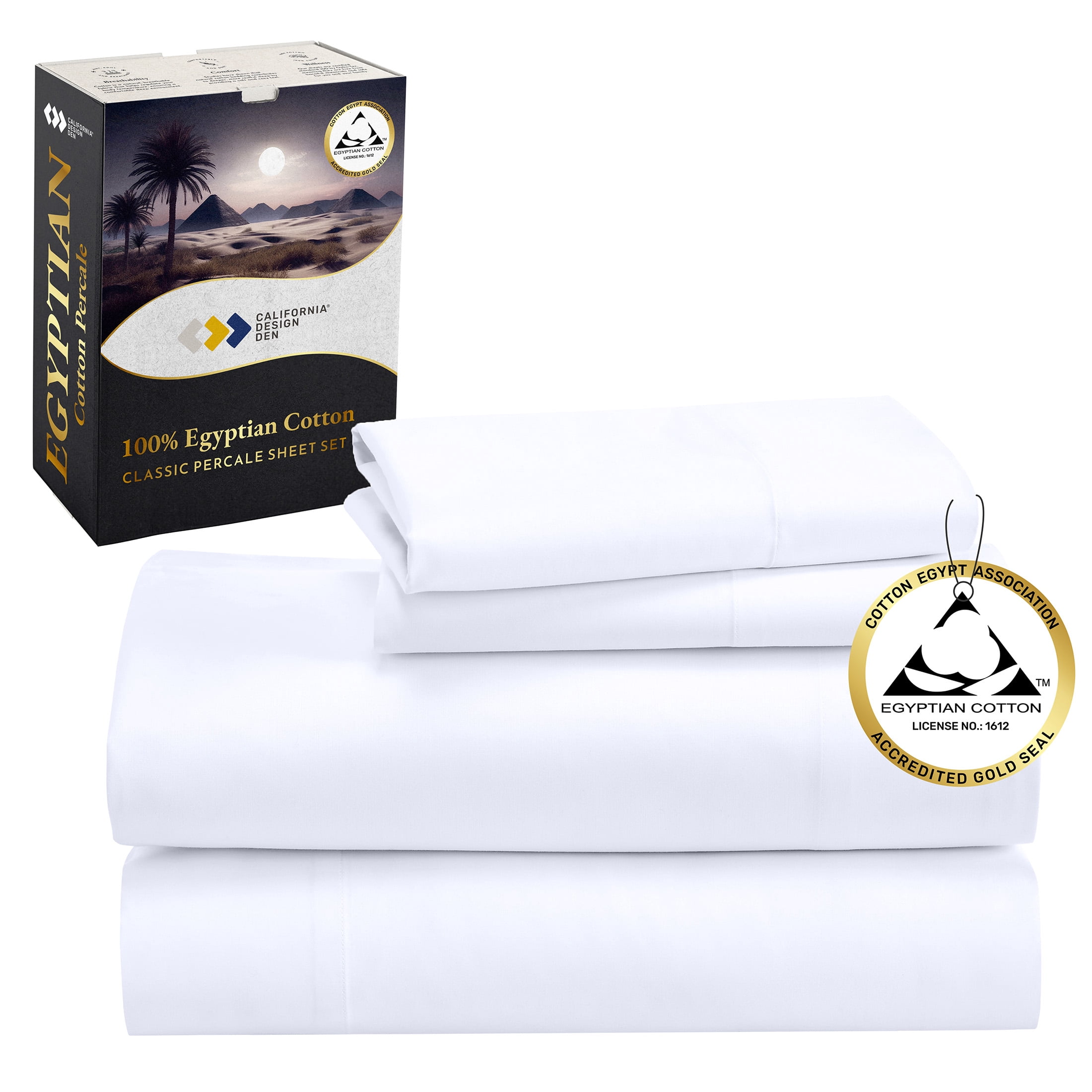 California Design Den Certified Luxury 100% Egyptian Cotton Sheet Set ...