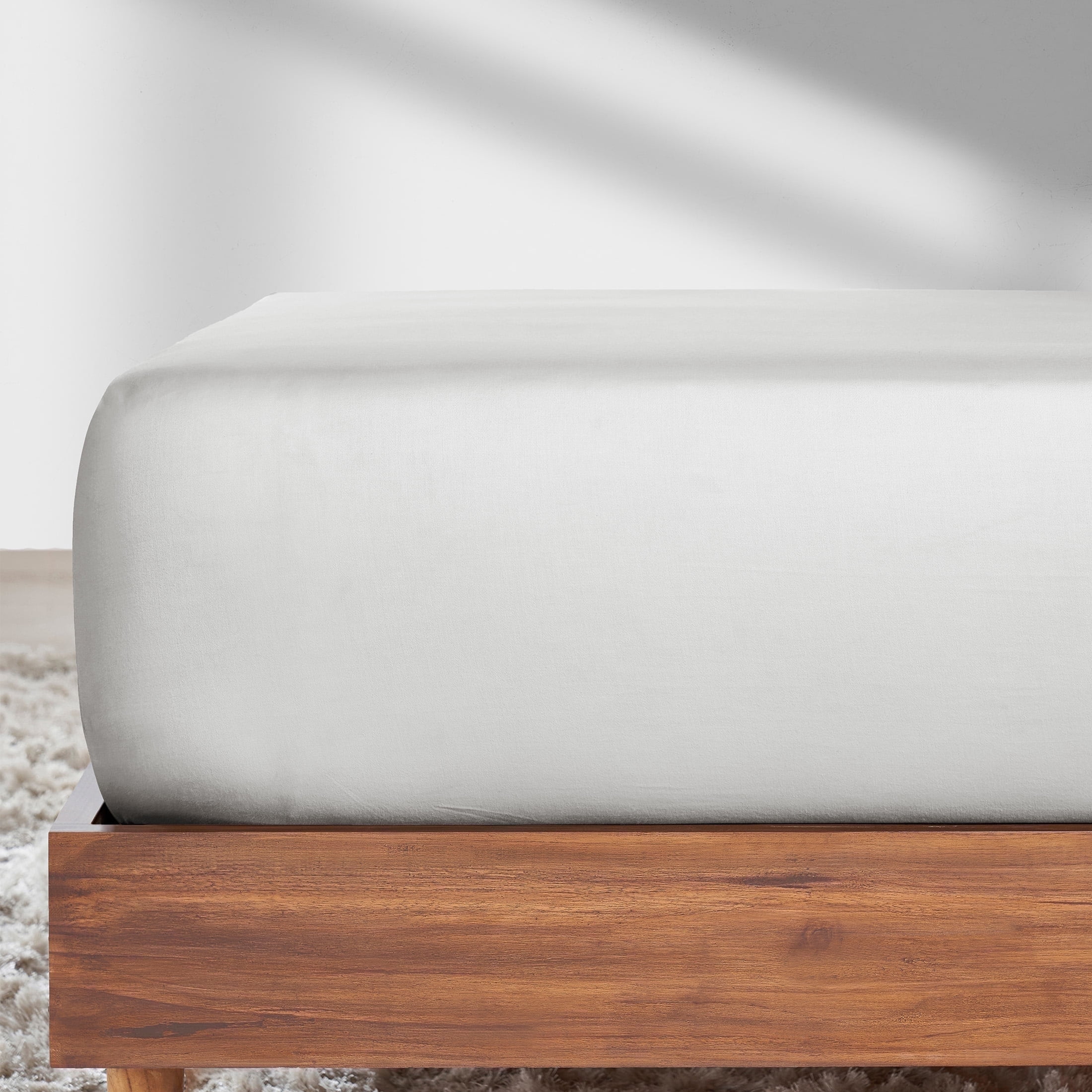 California Design Den Fitted Queen Sheet Only, 1 Pc - Soft 100% Cotton Sateen, Deep Pockets ...