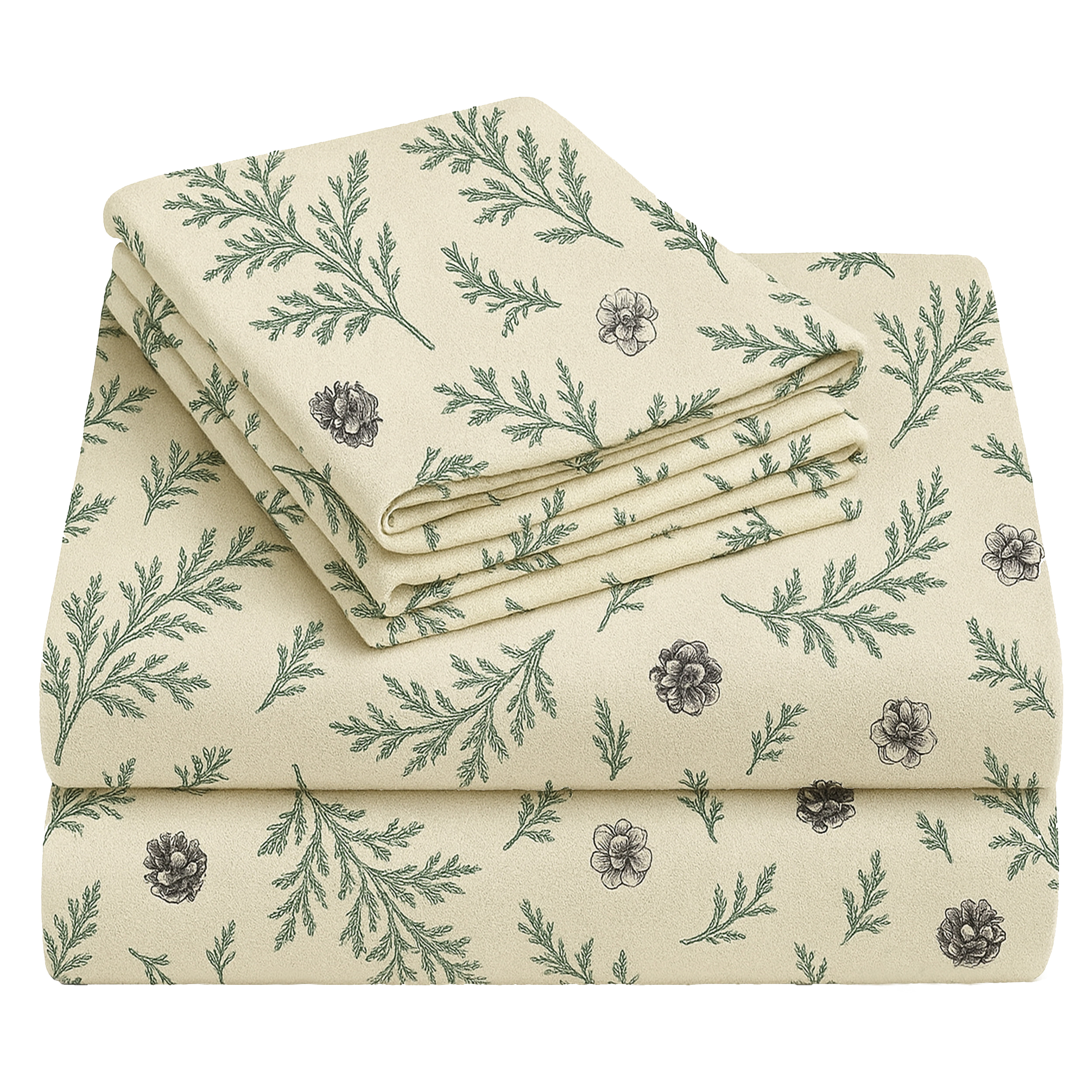 California Design Den Flannel Twin Sheets Set - Made in Portugal 100% ...