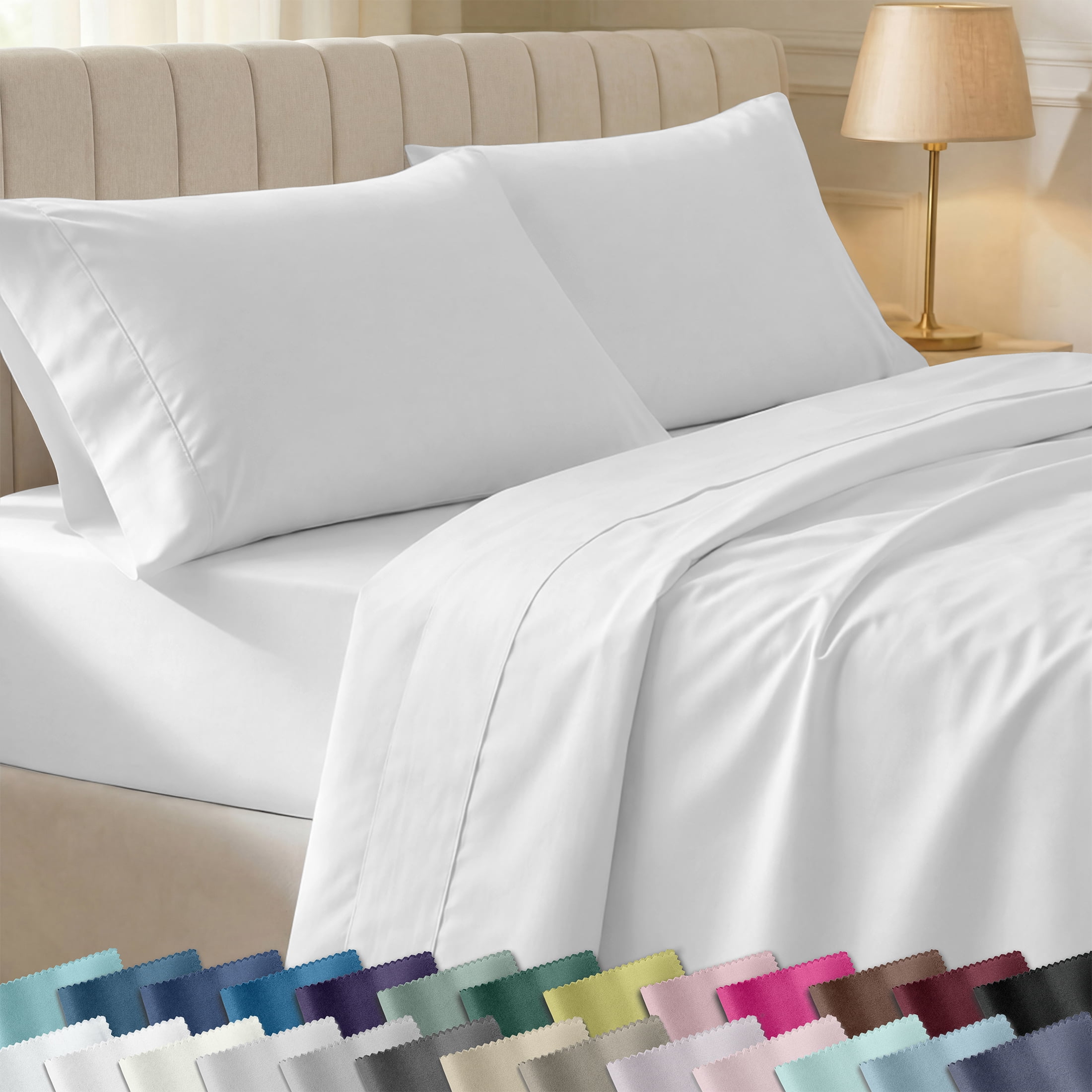 California Design Den, Full Sheet Set, 400 Thread Count, Cotton Sateen ...