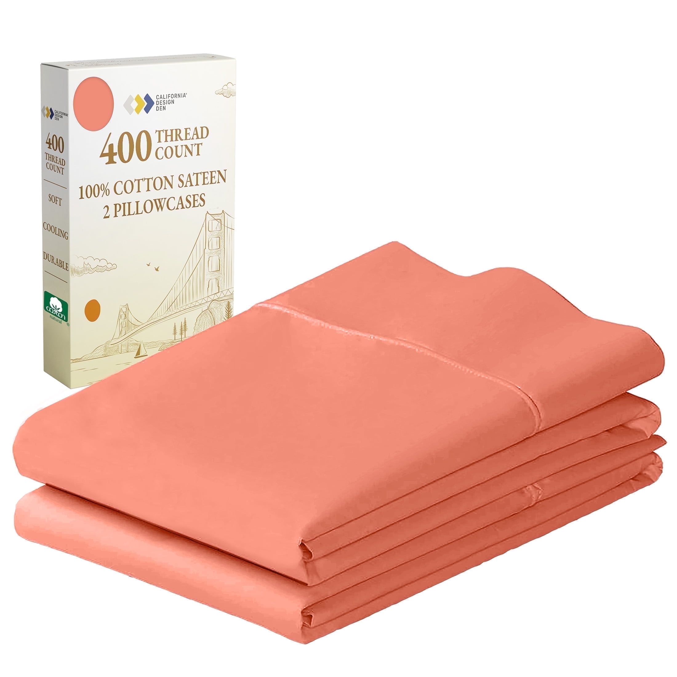 California Design Den King Pillow Cases - 400 Thread Count, 100% Cotton ...