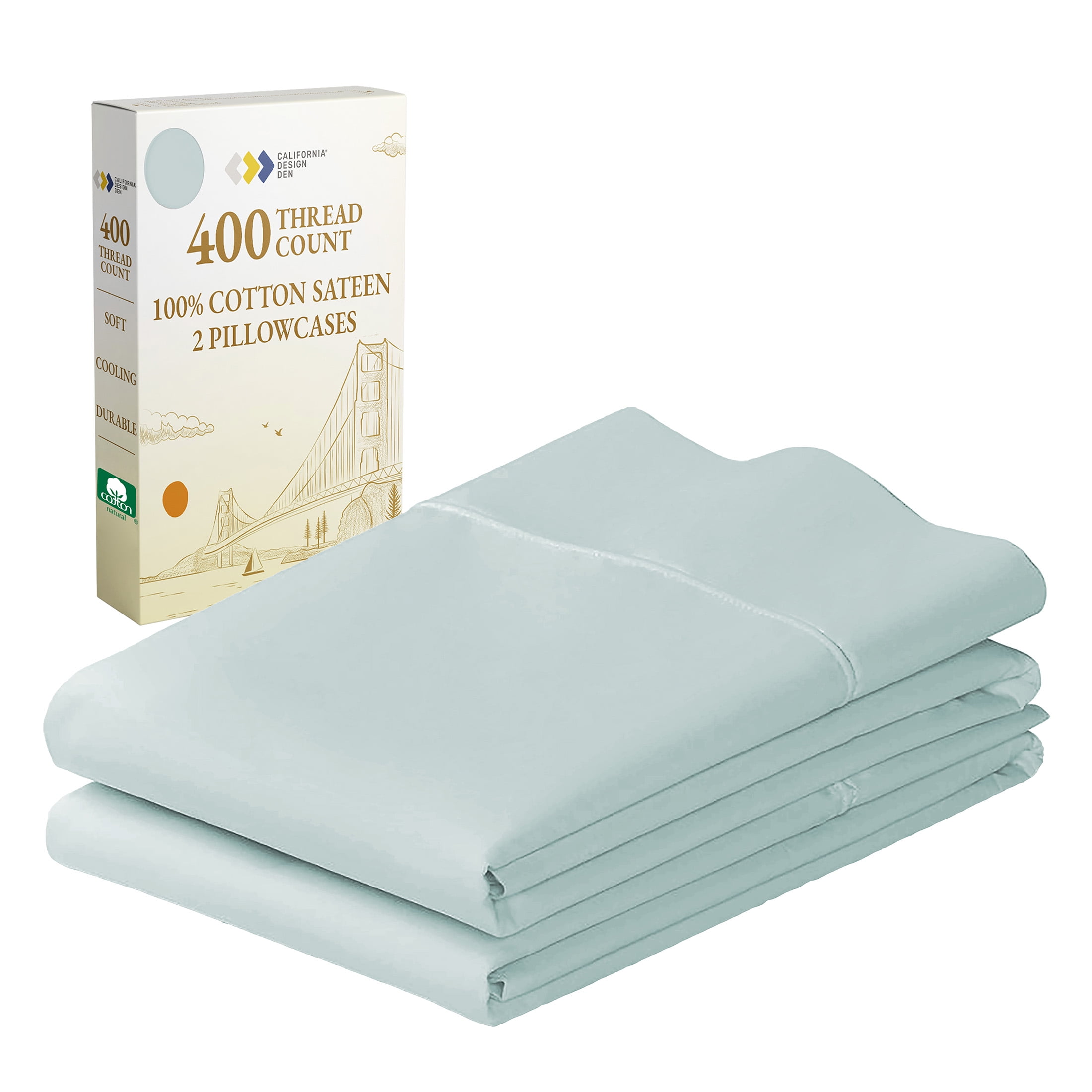 California Design Den Pillow Covers Standard Size - 400 Thread Count ...