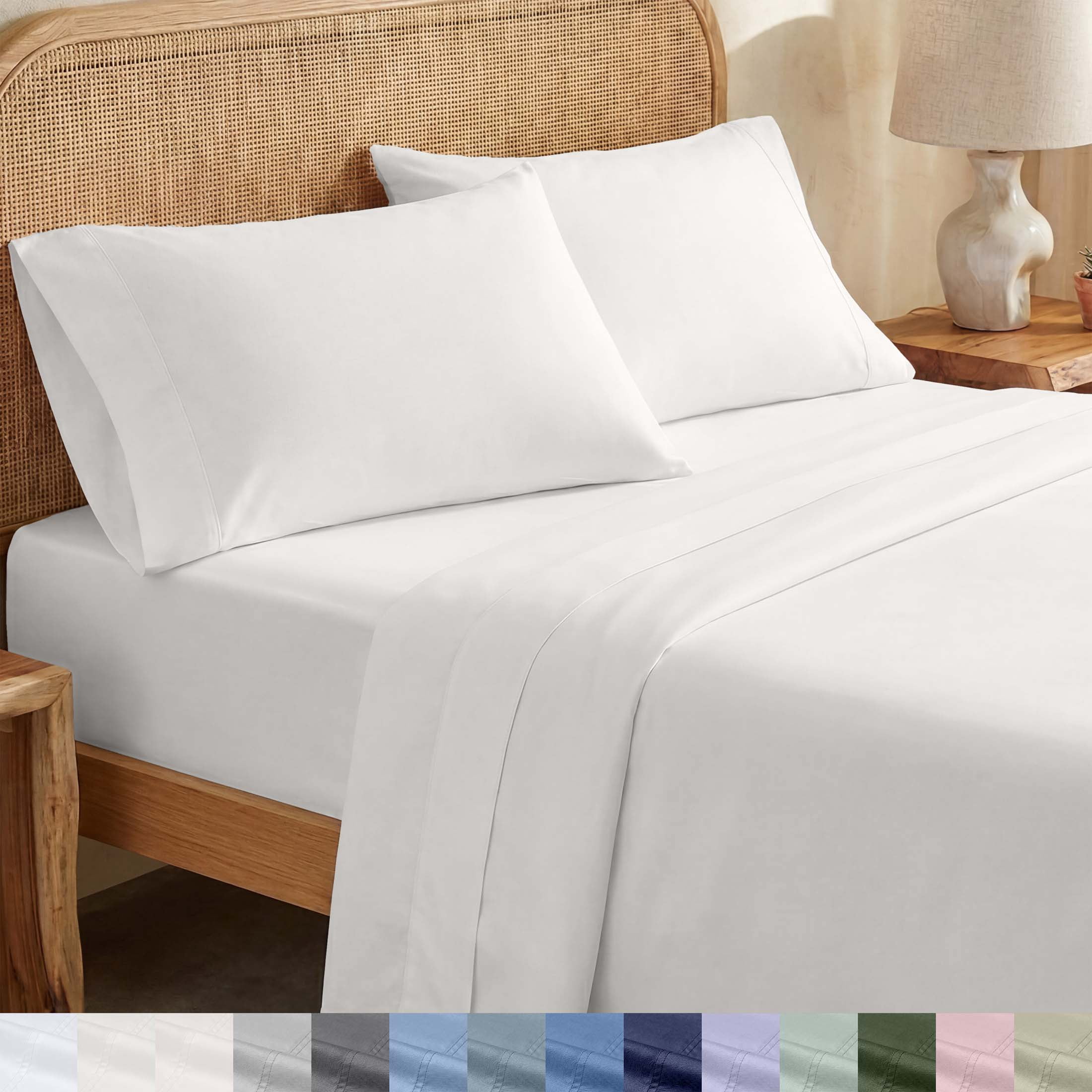 California Design Den Queen Sheet Set - 100% Organic Cotton Sheets ...