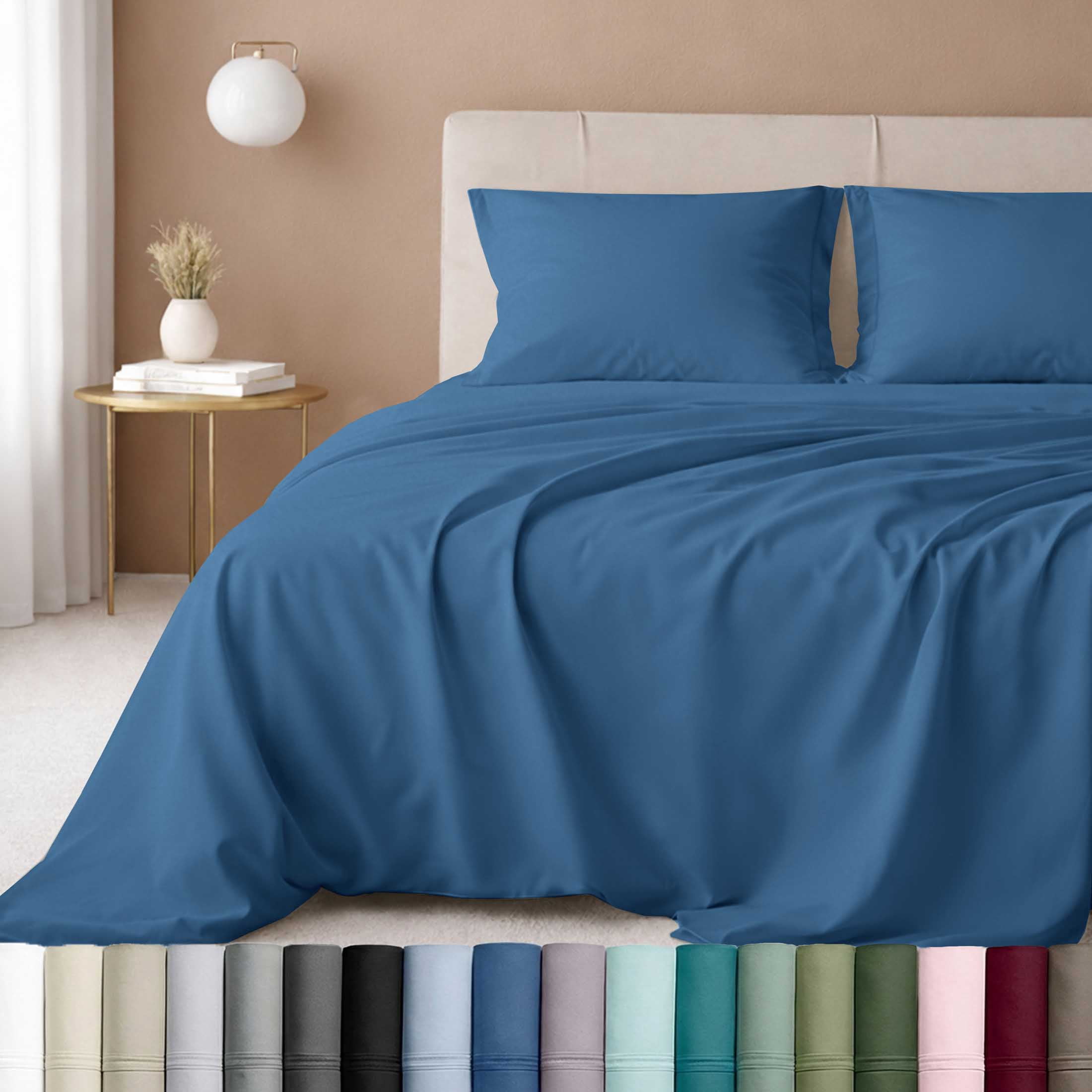 California Design Den Queen Size Sheets Set - 600 Thread Count Sateen ...