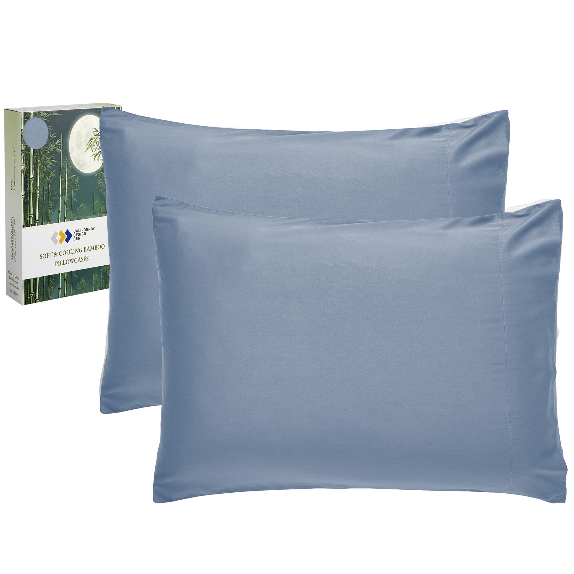 California Design Den Silky Soft Rayon Bamboo Pillowcases King Size ...