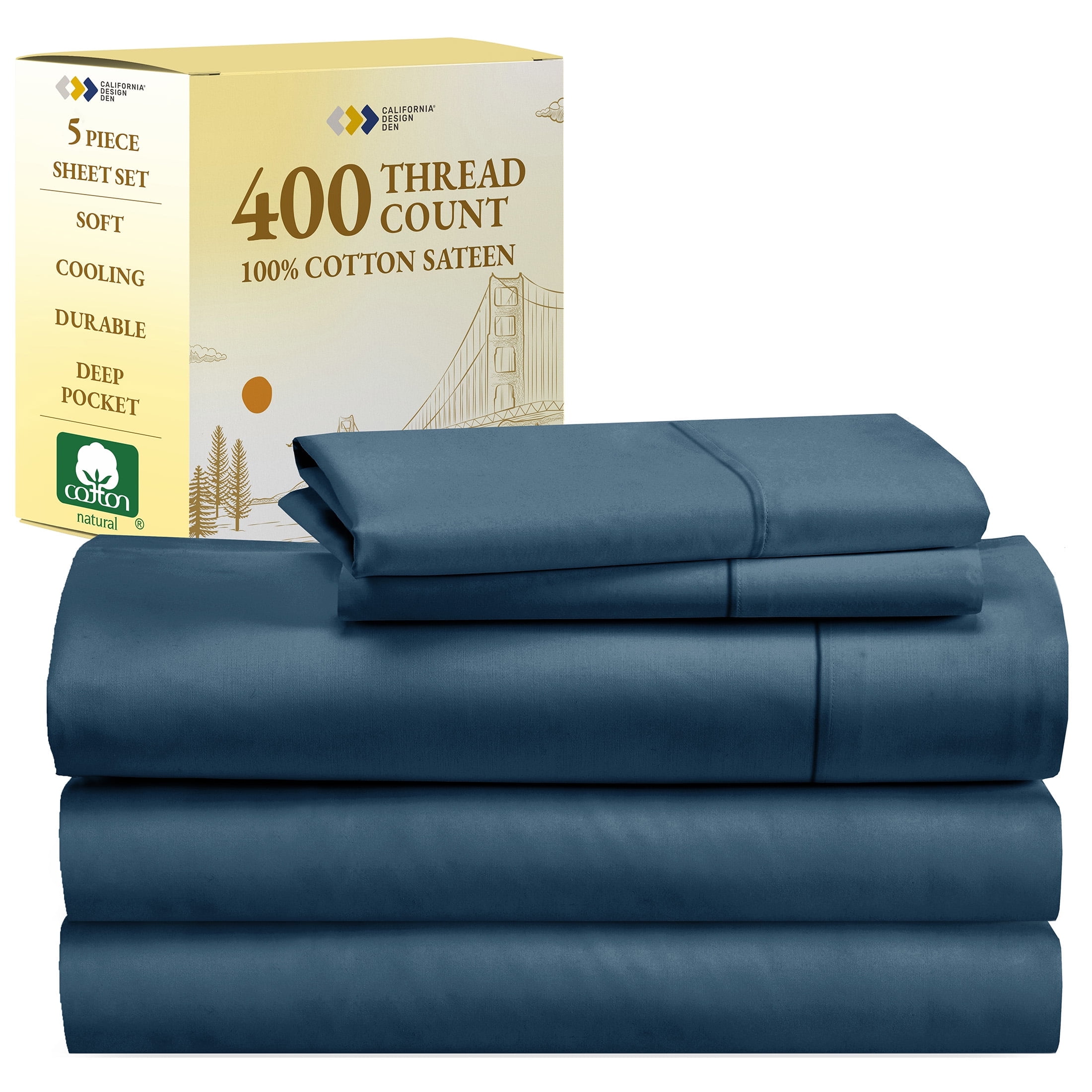 Free Shipping! California Design Den Split King Sheets for Adjustable ...