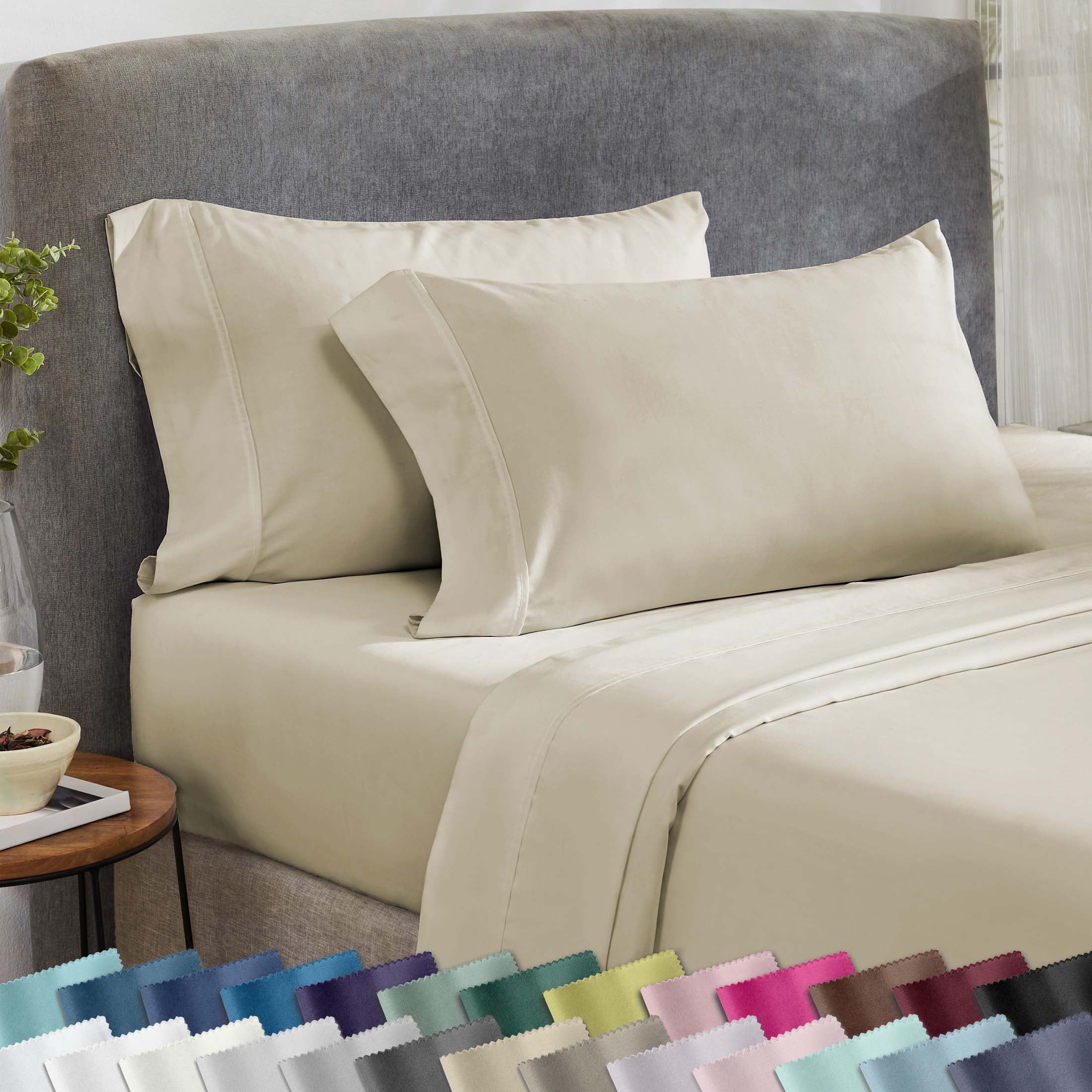 California Design Den Standard Pillow Cases - 400 Thread Count, 100% ...