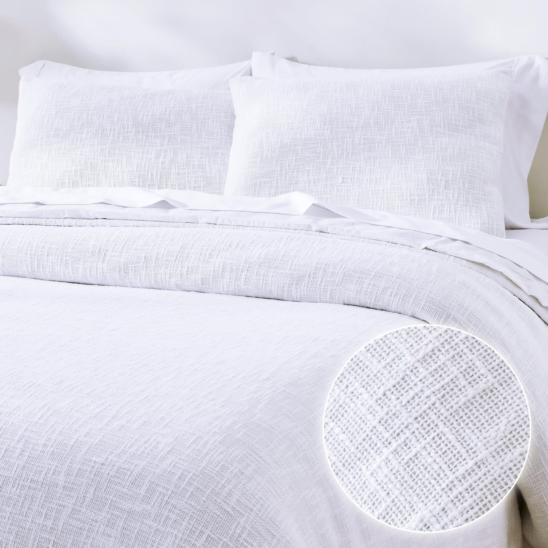 California Design Den Textured Queen Duvet Cover Set & Sham, 3 Piece ...