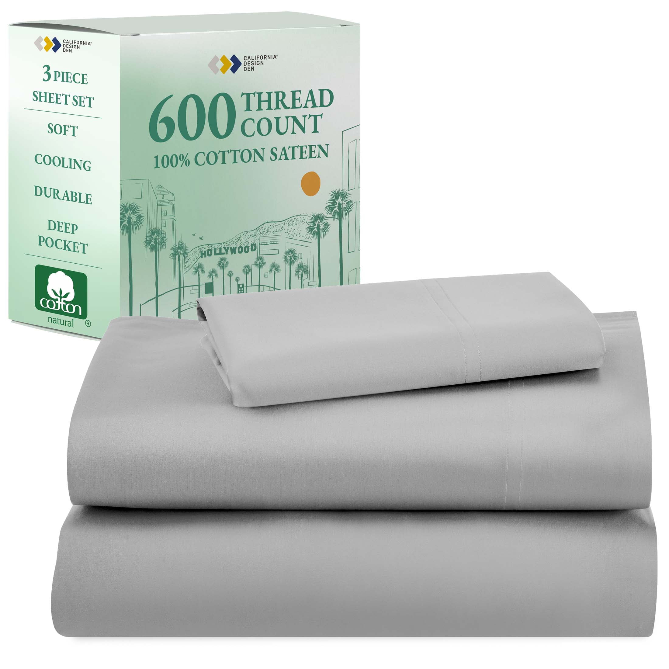 Free Shipping! California Design Den Twin Xl Sheet - Luxury 600 Thread ...