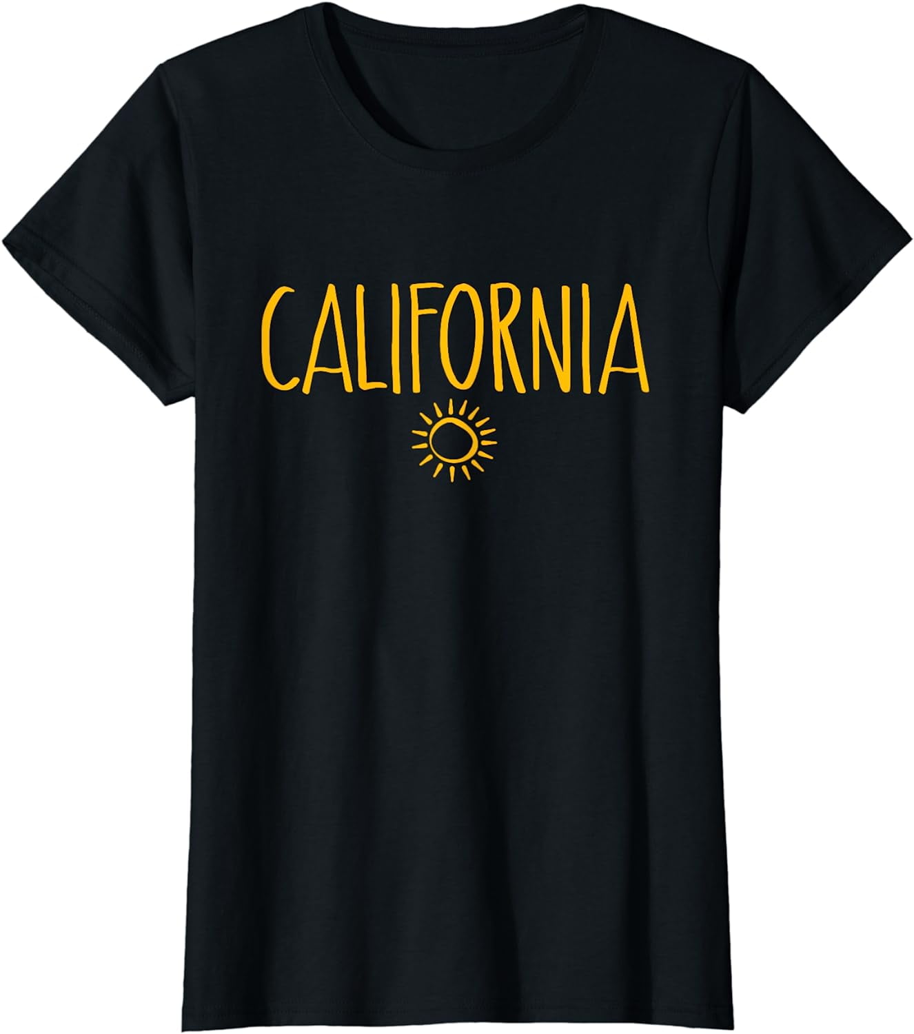 California Drawing of the Sun Amber Print T-Shirt - Walmart.com