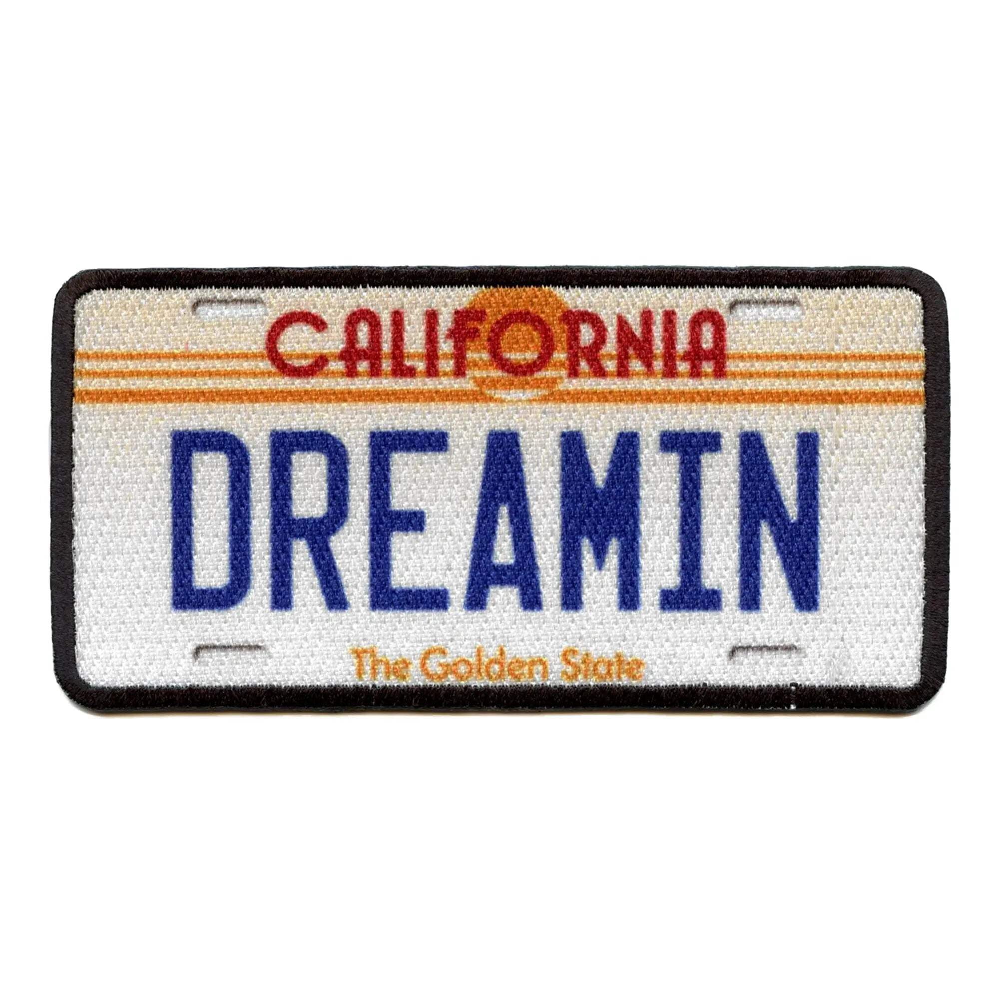 California Dreamin License Plate Patch Golden State Sublimated Iron On ...