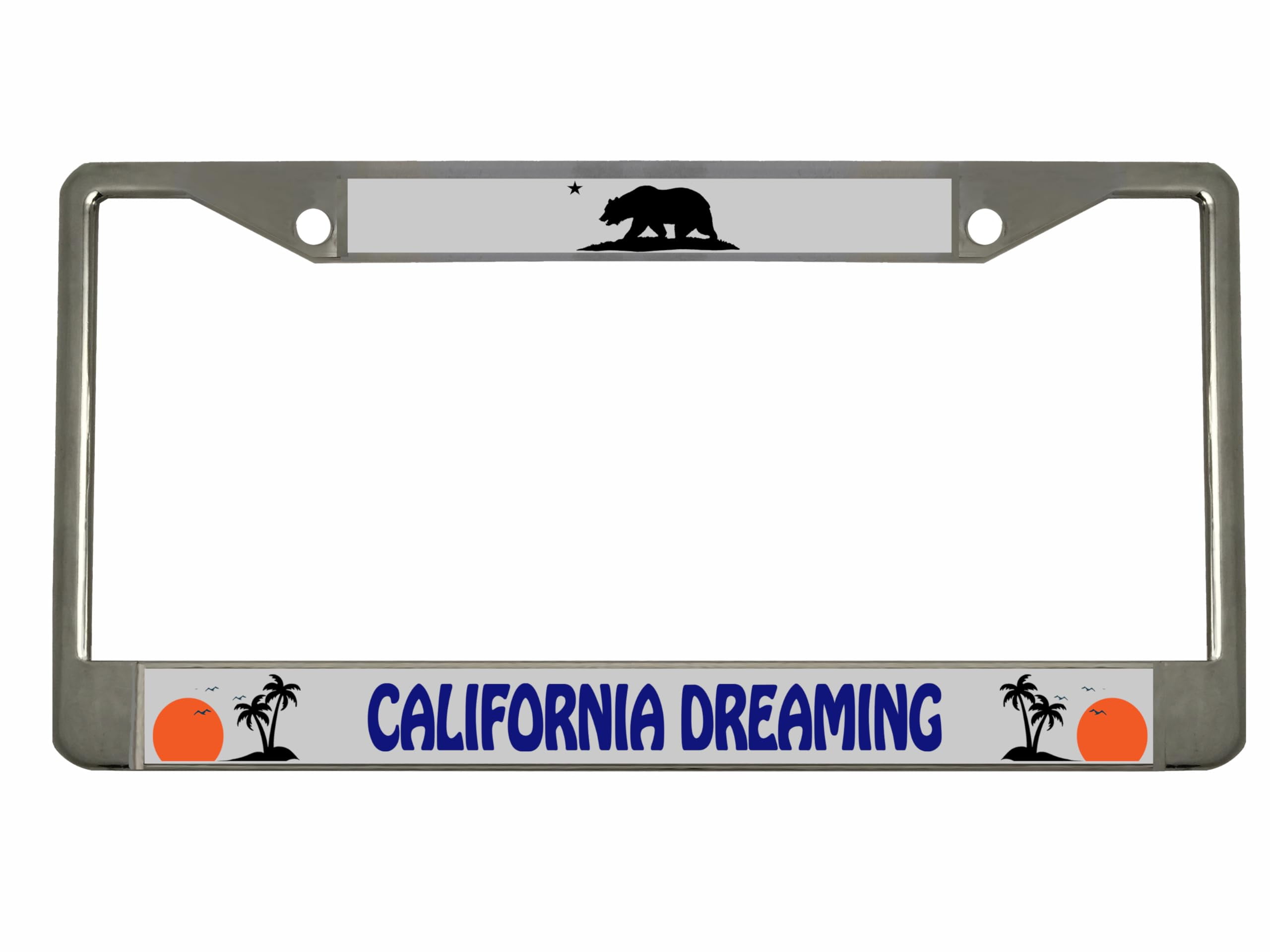 California Dreaming Style Metal License Plate Frame Personalized/Car ...