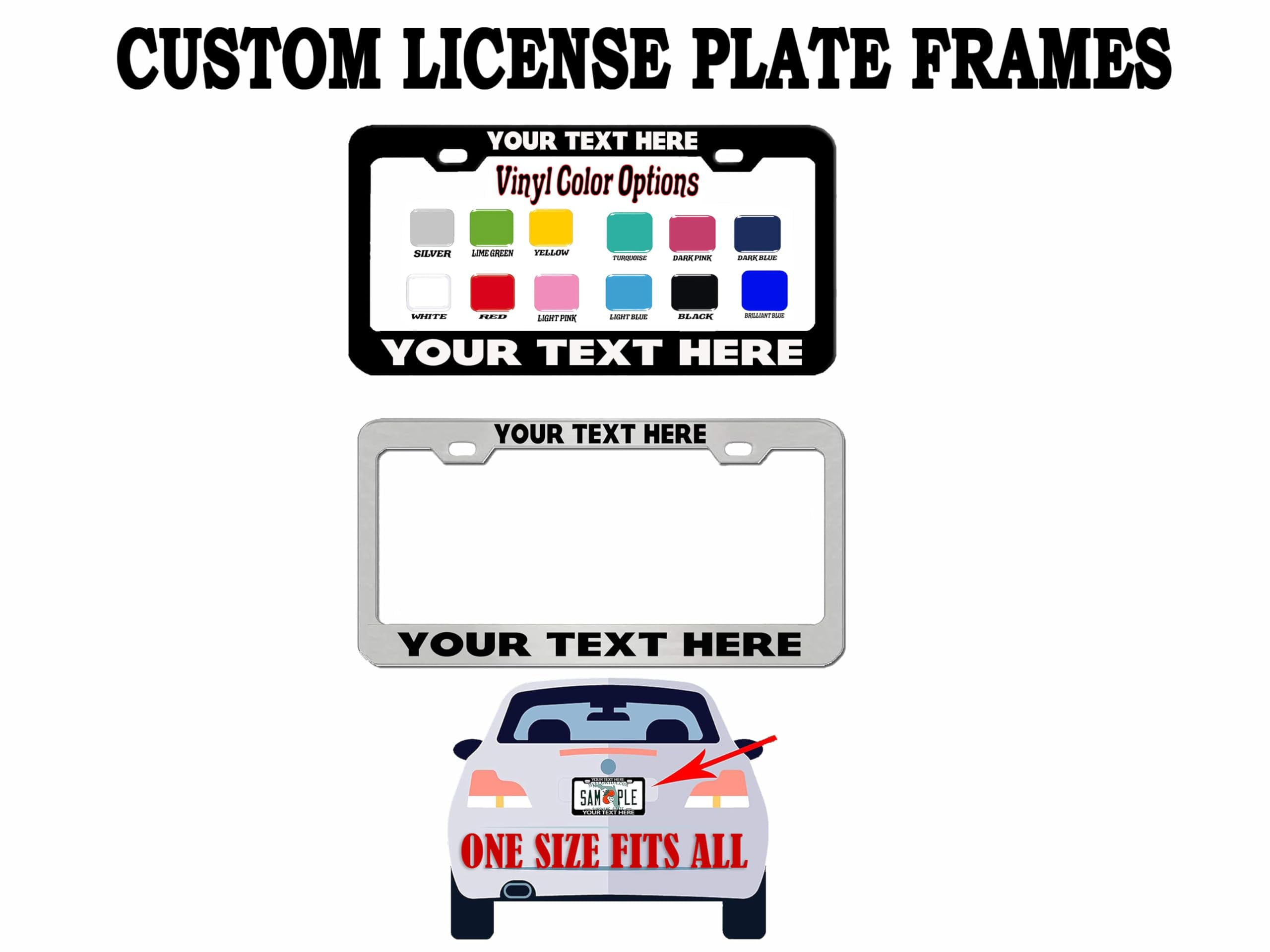 California Dreaming Style Metal License Plate Frame Personalized/Car ...