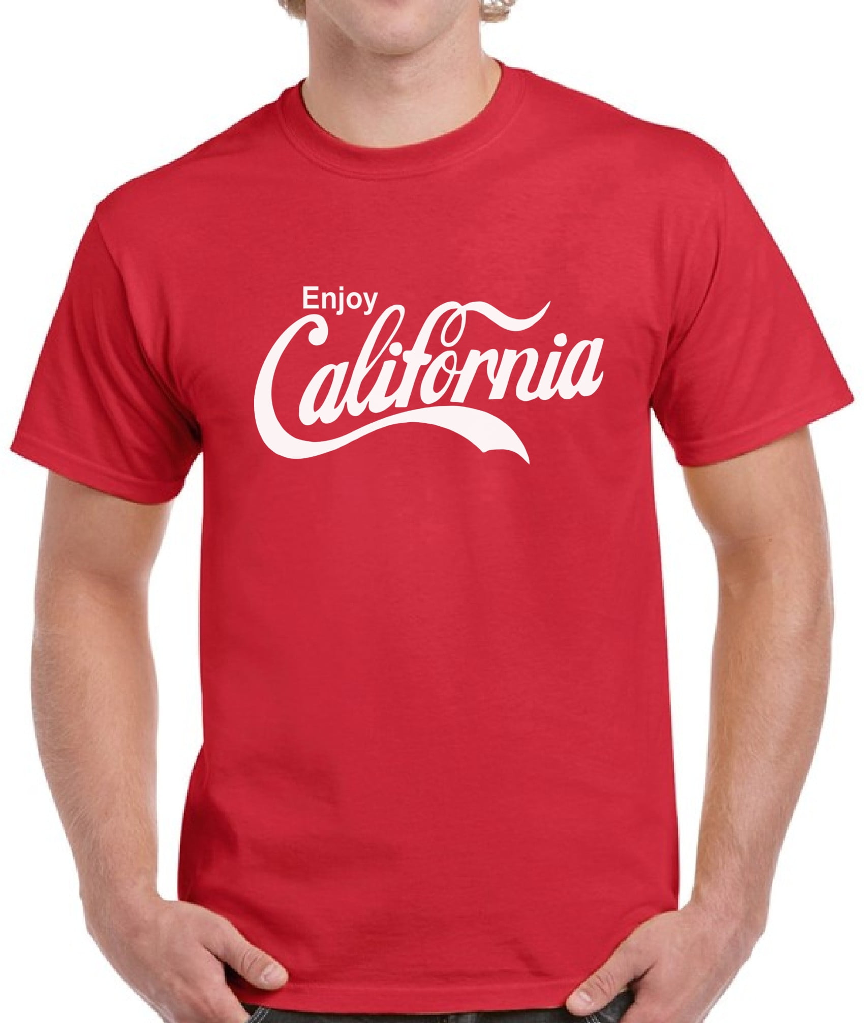 California Enjoy White T-Shirt for Men - S M L XL 2XL 3XL 4XL 5XL USA ...