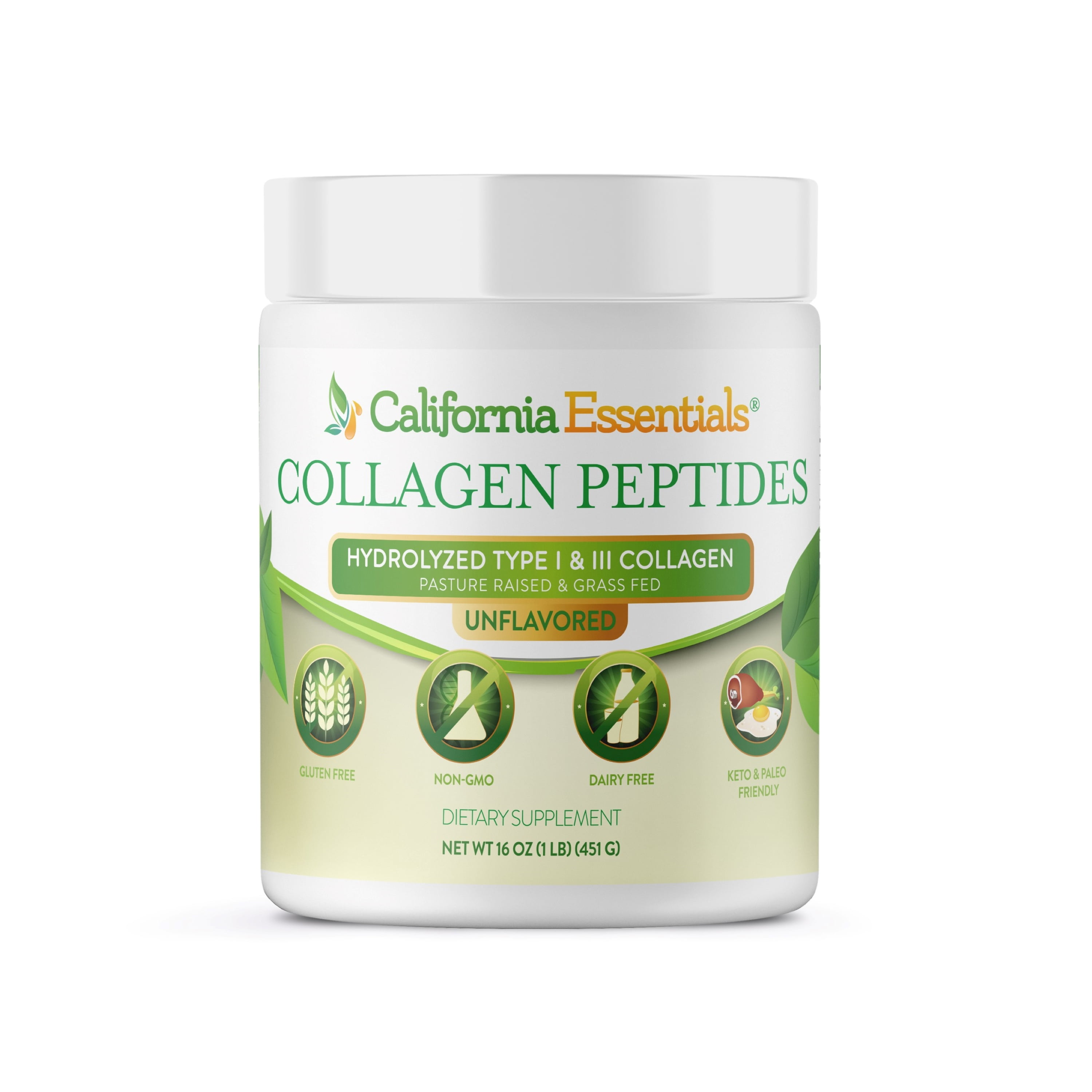 California Essentials Organic Collagen Peptides Protein Powder, 16 oz ...
