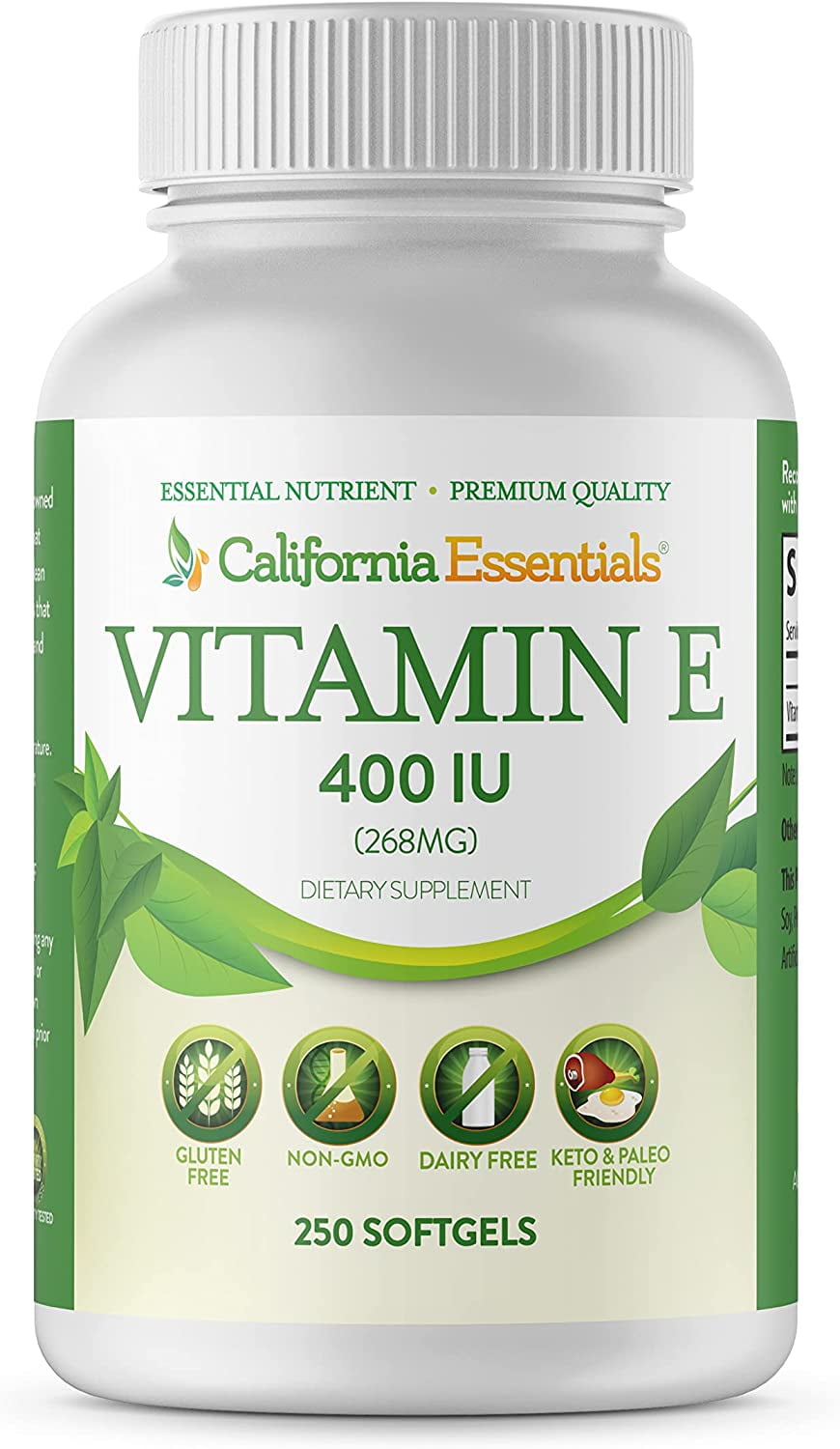 California Essentials Vitamin E 400IU Softgels 268mg, Immunity Boost ...