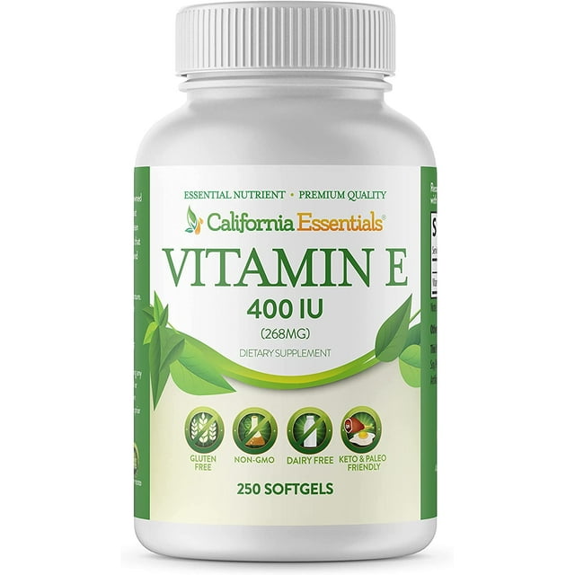 California Essentials Vitamin E 400IU Softgels 268mg, Immunity Boost ...