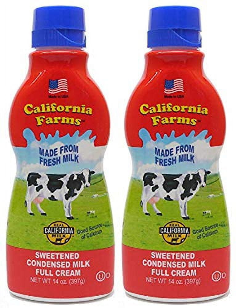 California Farms Sweetened Condensed Milk, Full Cream, 14 oz, Pack of 2 ...
