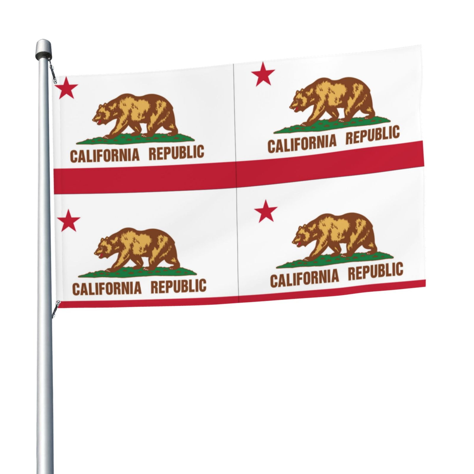 California Flag 5x8 Ft Print Vivid Color Light-Weighted Flags With ...