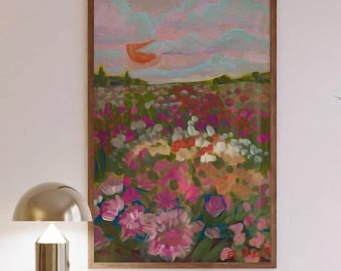 California Flower Farm Poster Vintage Botanical Landscape Art, Poster ...