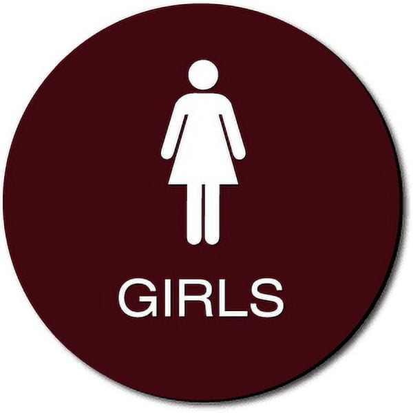 California GIRLS Restroom Door Sign-Brown / White (4 Units) - Walmart.com