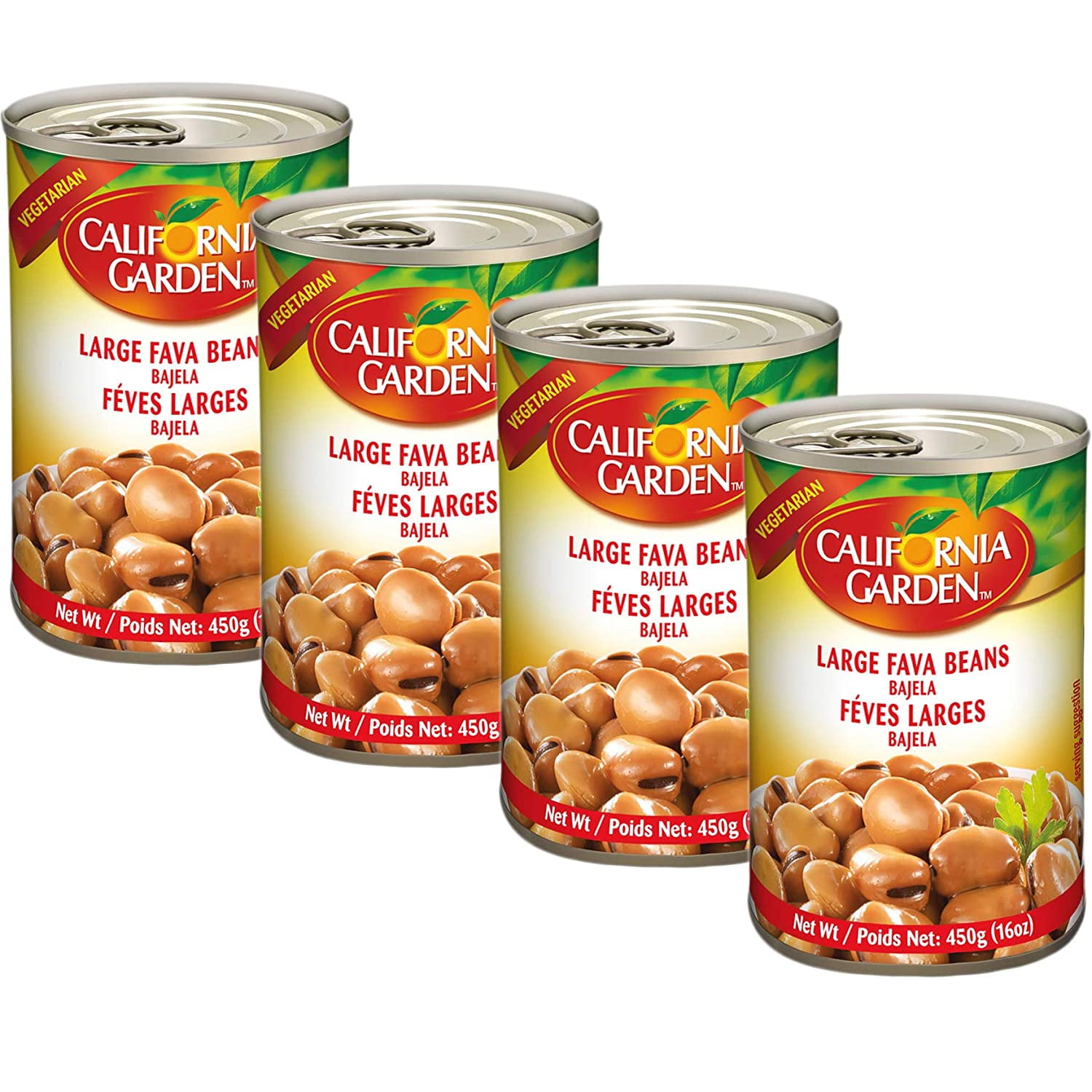 California Garden - Vegetarian Bajela Large Fava Beans 450g (4 Cans ...