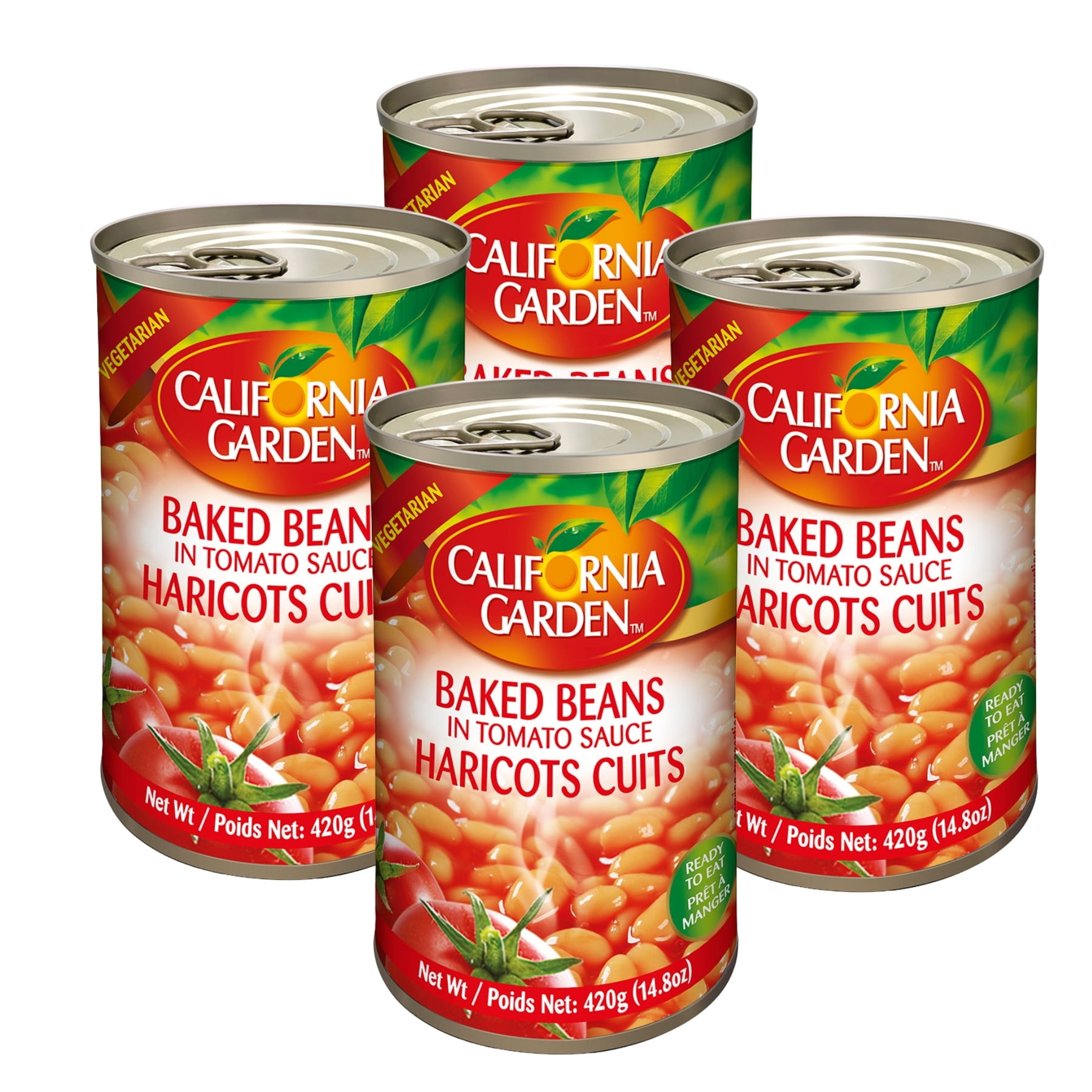 California Garden - Baked Navy Beans in Tomato Sauce, 420g (4 Cans ...