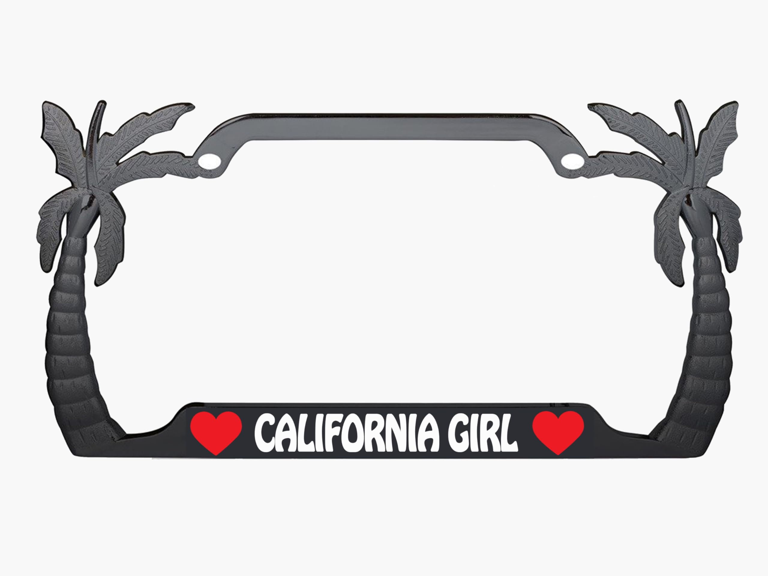 California Girl Plam Tree Style Metal License Plate Frame Personalized ...
